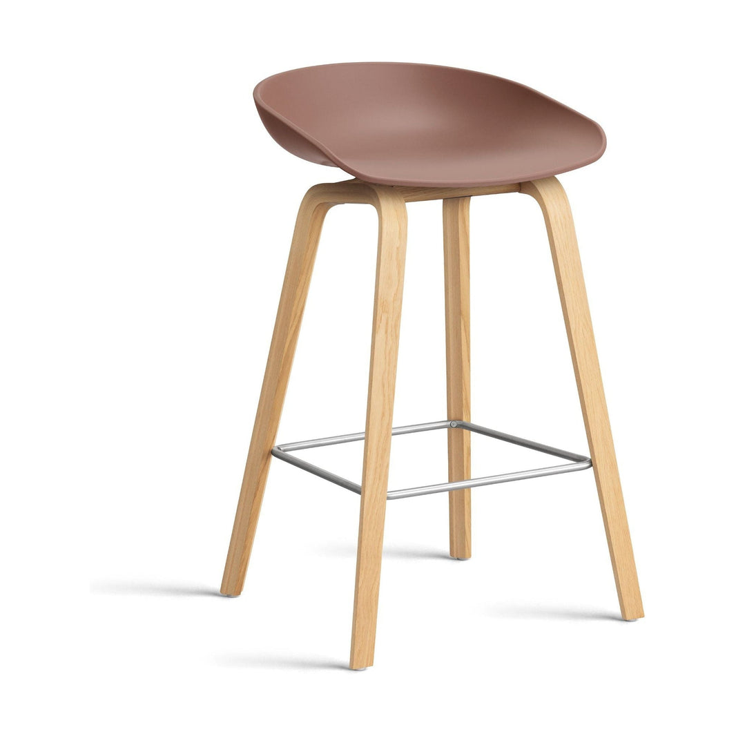 HAY About a Stool AAS 32 barkruk H65 gelakt eiken Soft Brick 2.0 ...
