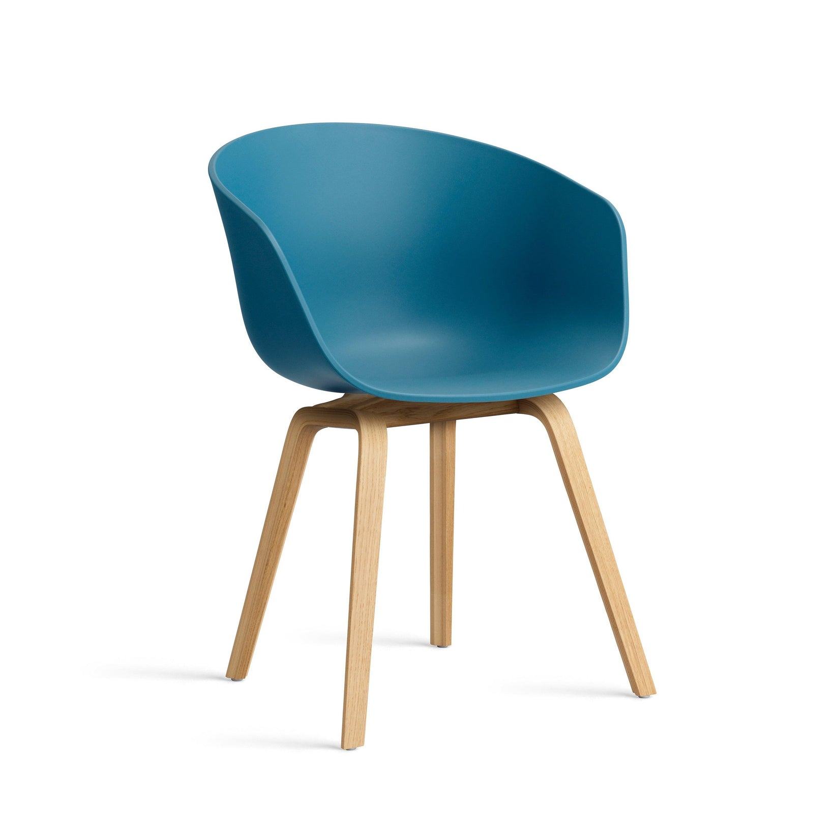 HAY About a Chair AAC 22 eetkamerstoel gelakt eiken Azure Blue 2.0 ...