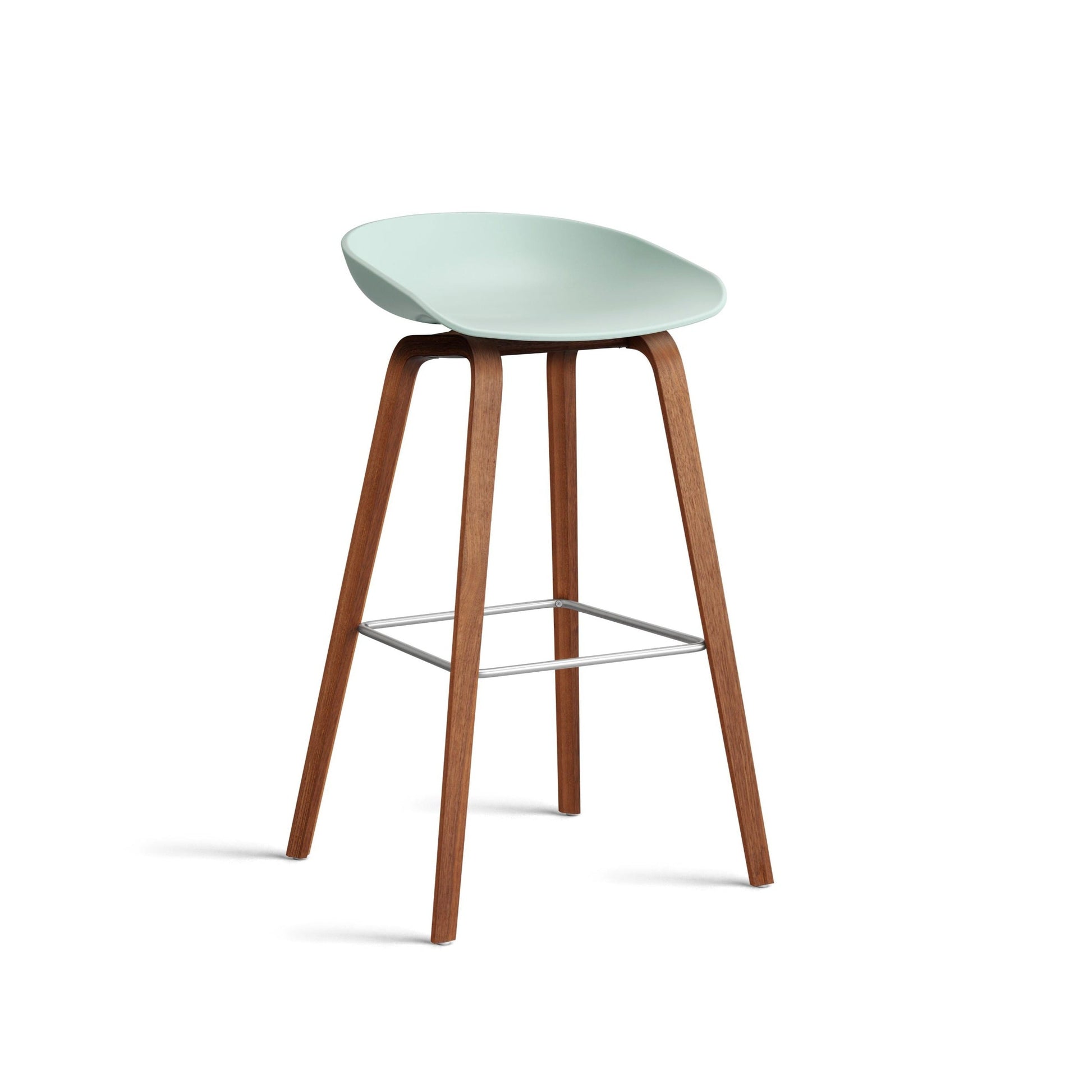 HAY About a Stool AAS 32 barkruk H75 walnoot Dusty Mint 2.0 – HelloChair