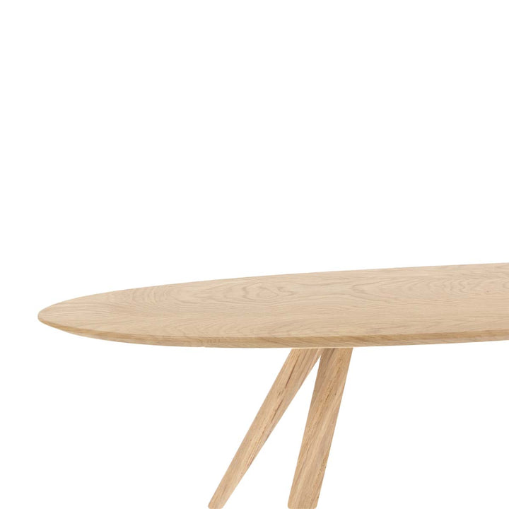 HelloTable Novum 30 eettafel organisch 220x100 cm eiken Naturel – HelloChair