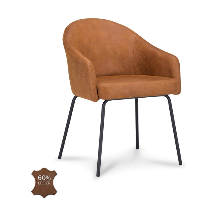 Breeze Bo armstoel microleder camel – HelloChair