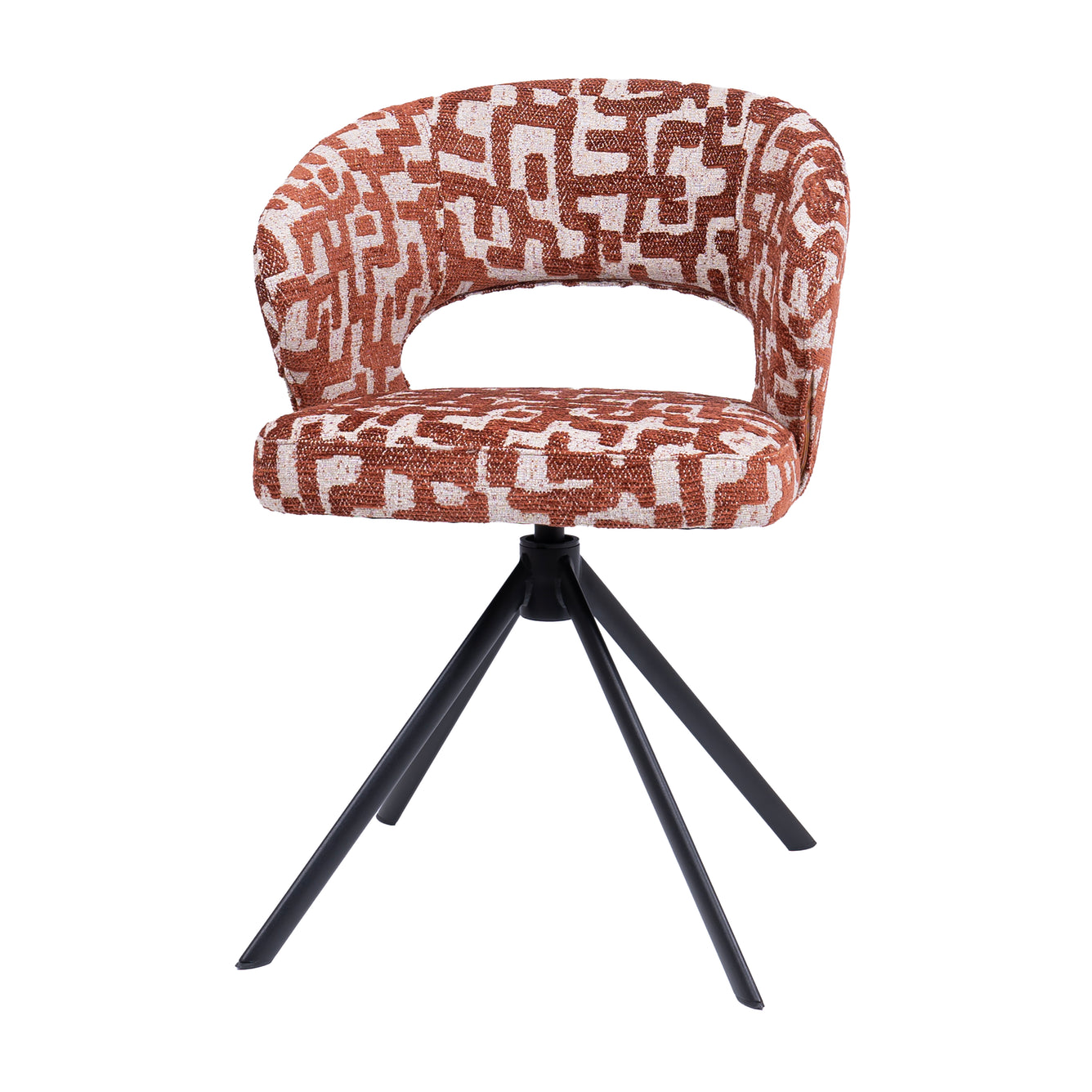 HelloChair HC102 Elix eetkamerstoel straight swivel zwart Rural Terrac