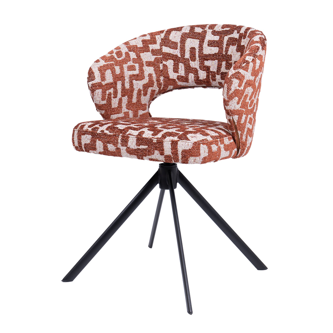 HelloChair HC102 Elix eetkamerstoel straight swivel zwart Rural Terrac