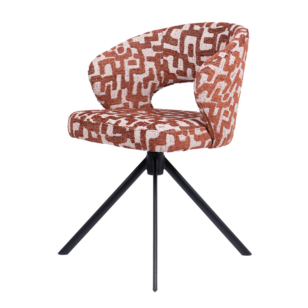 HelloChair HC102 Elix eetkamerstoel straight swivel zwart Rural Terrac