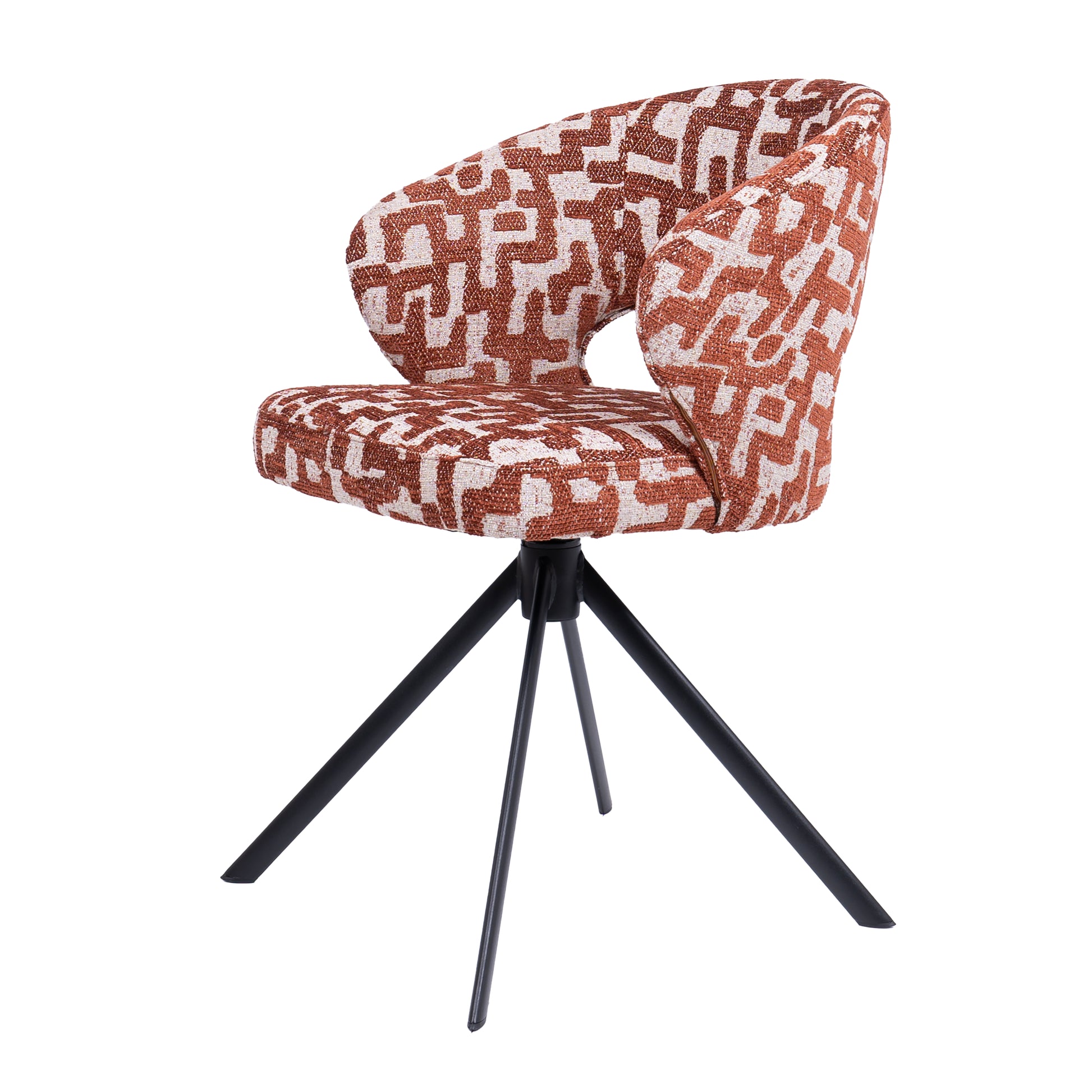 HelloChair HC102 Elix eetkamerstoel straight swivel zwart Rural Terrac