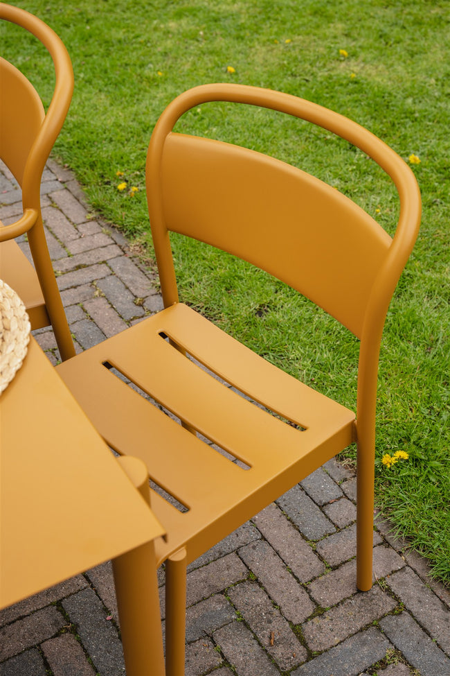 Muuto Linear Steel tuinstoel Pale Blue – HelloChair