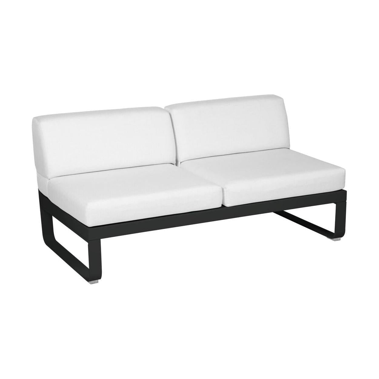 Fermob Bellevie 2-zitsmodule loungebank Liquorice - Off-White – HelloChair