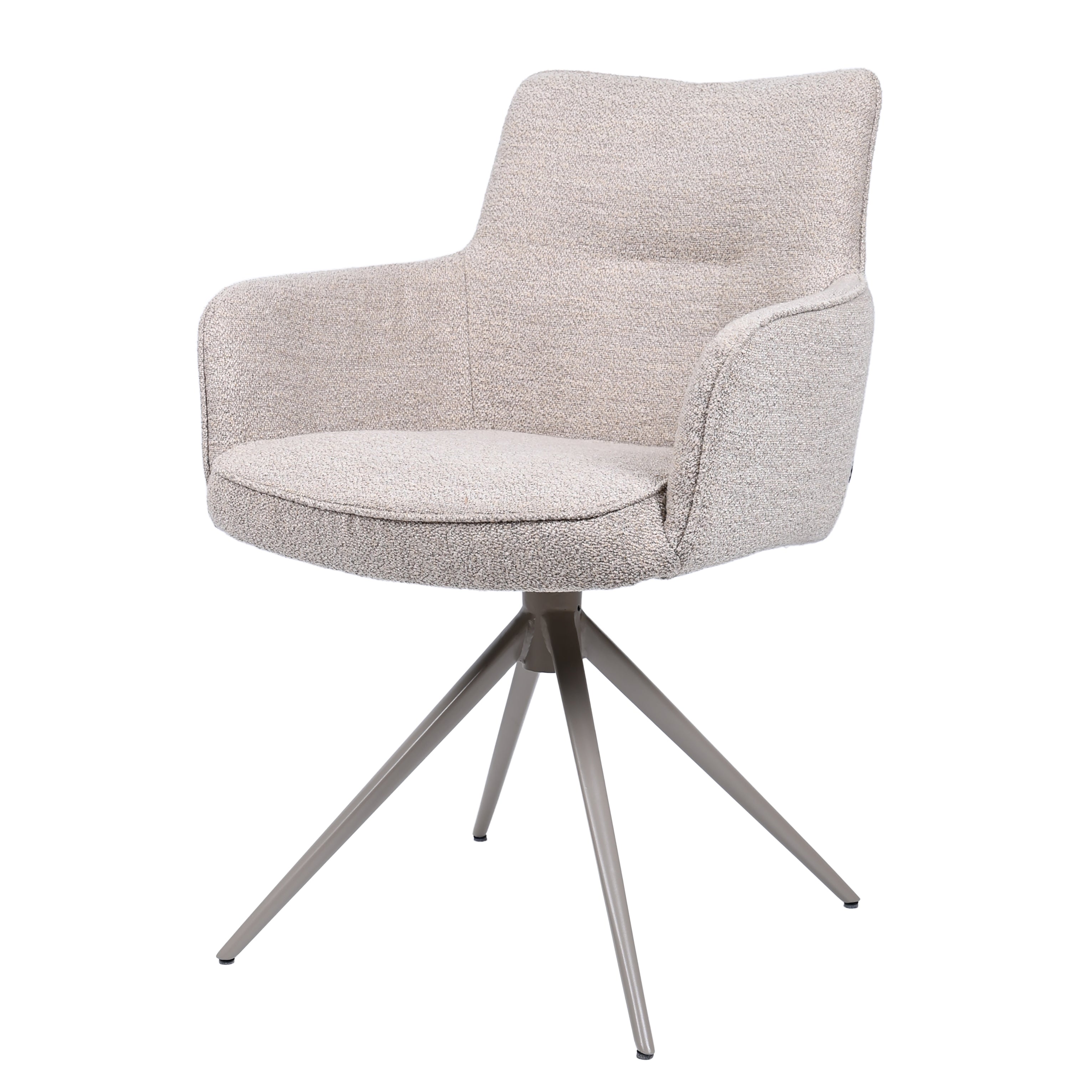 HelloChair HC10 Qube eetkamerstoel spinpoot beige Alpine Beige