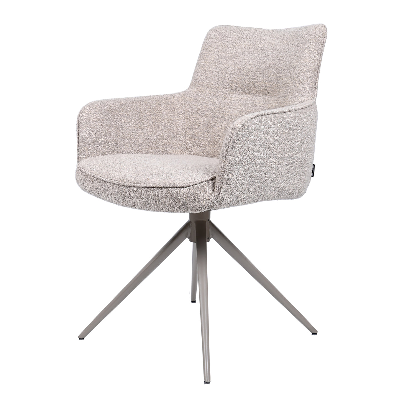 HelloChair HC10 Qube eetkamerstoel spinpoot beige Alpine Beige