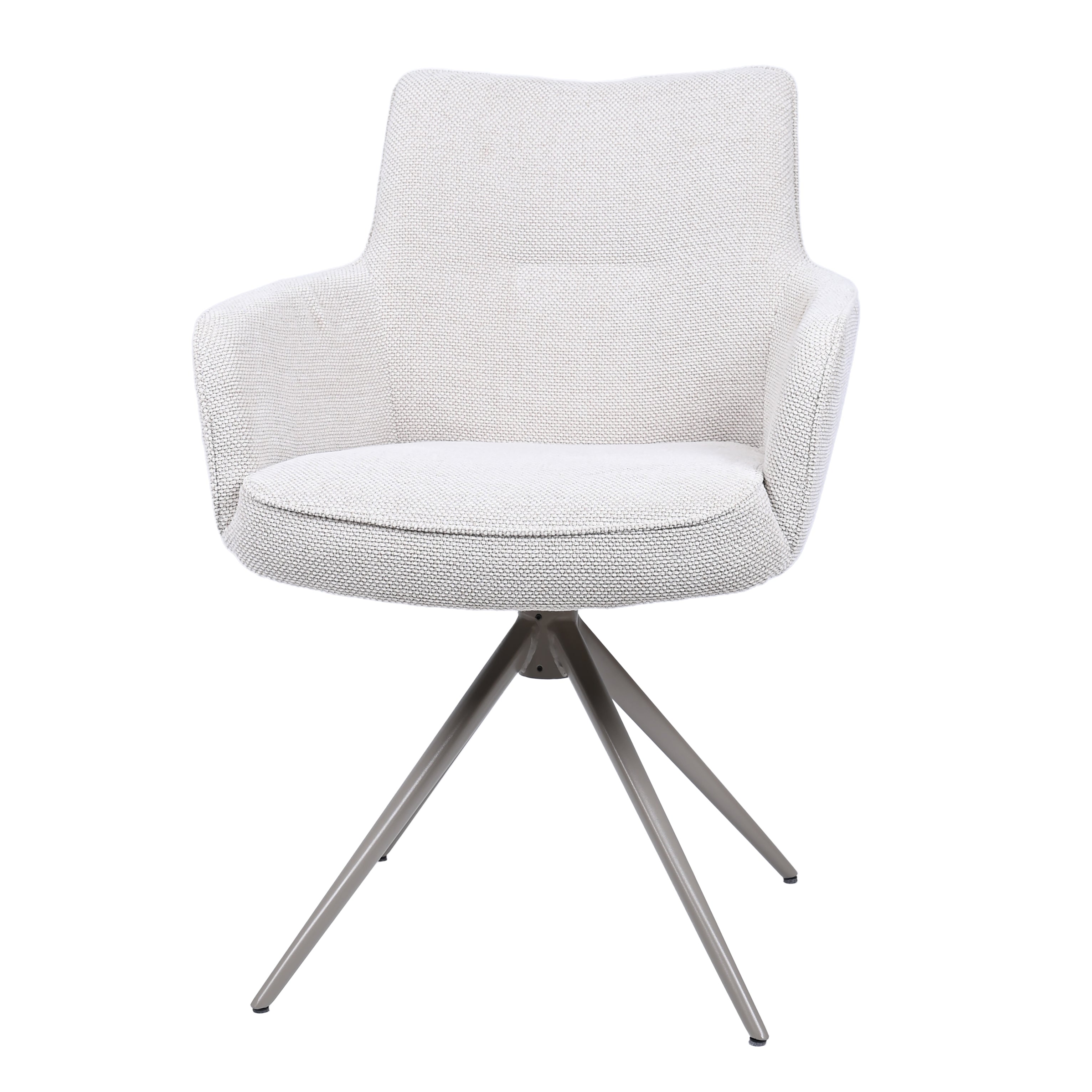 HelloChair HC10 Qube eetkamerstoel spinpoot beige Silent Cream