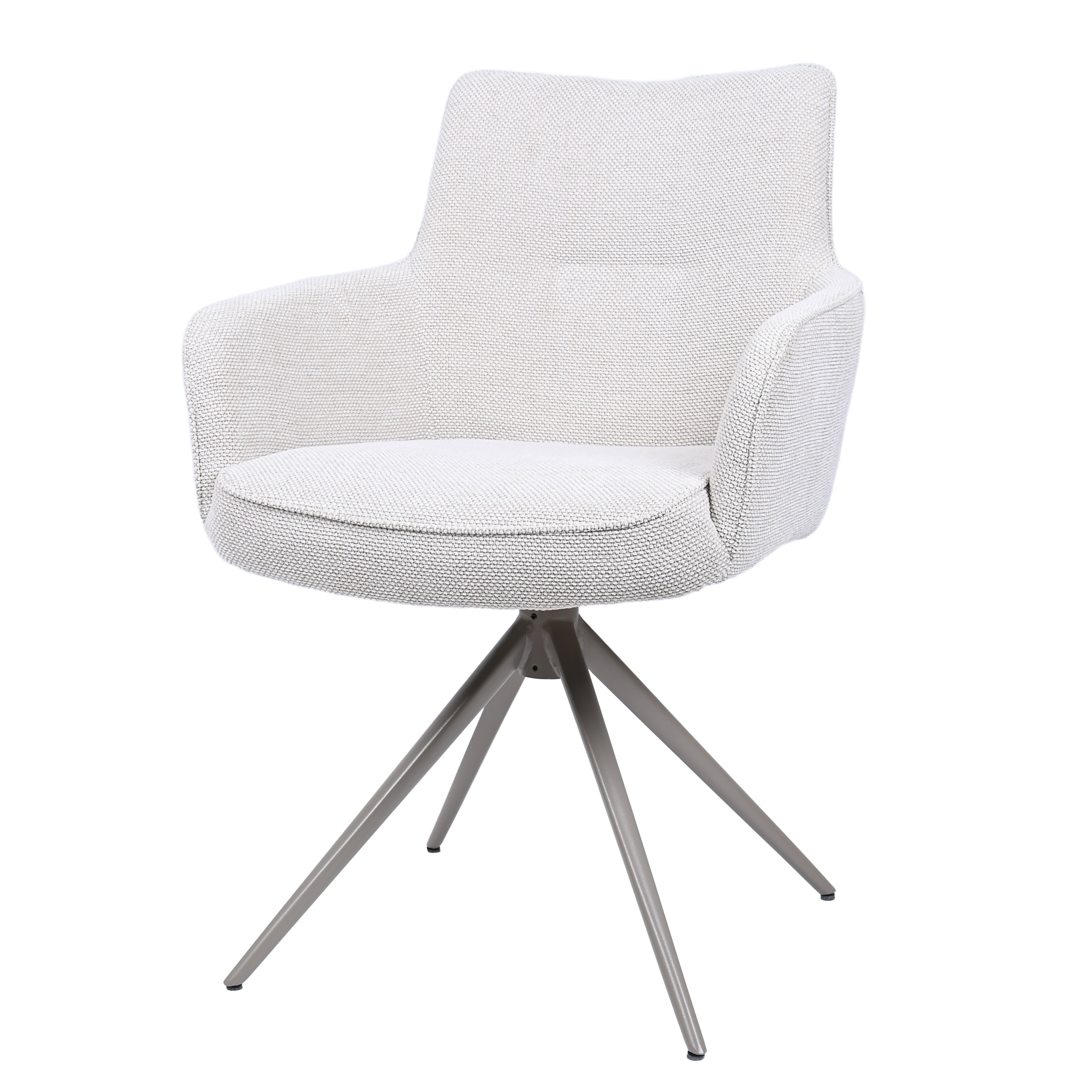 HelloChair HC10 Qube eetkamerstoel spinpoot beige Silent Cream
