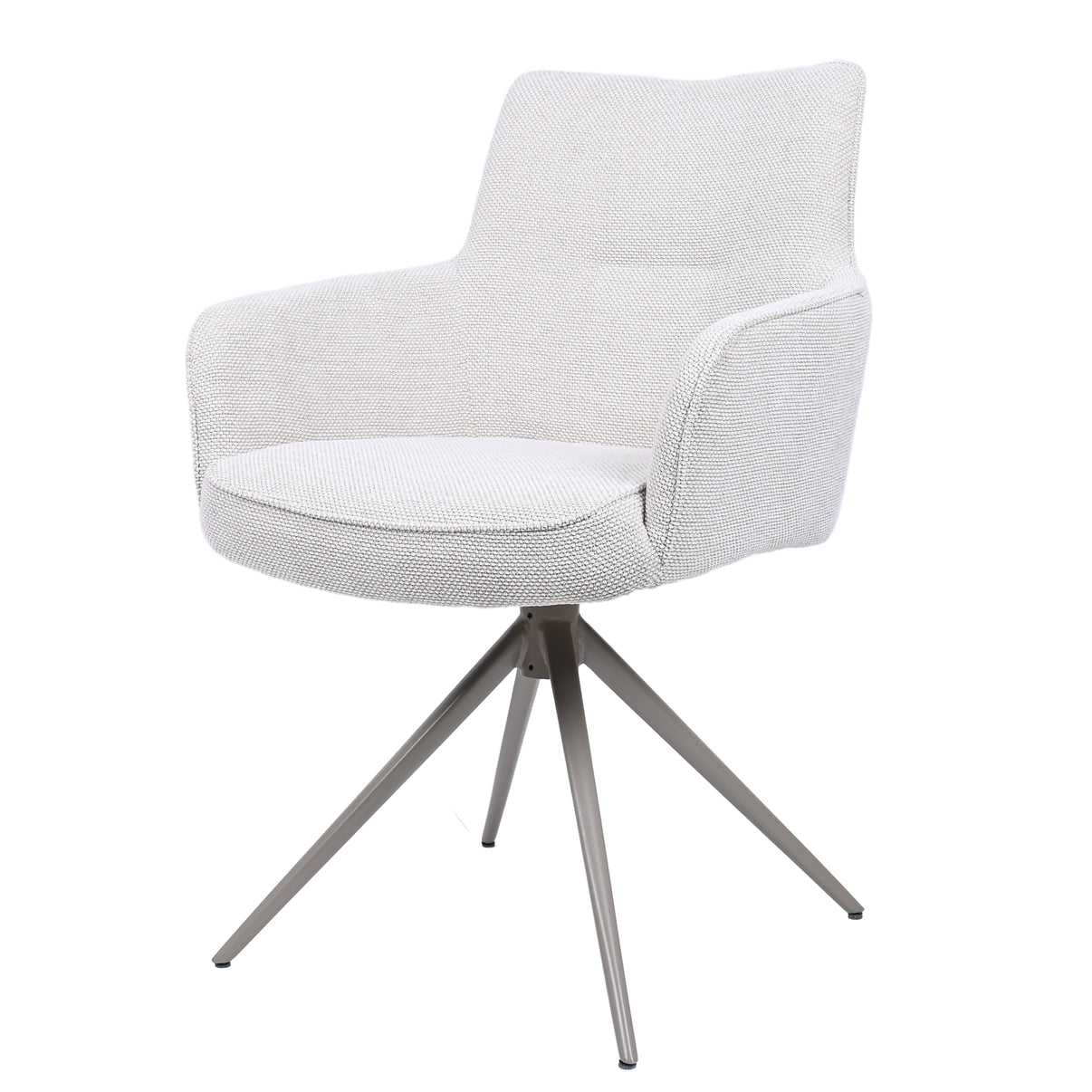 HelloChair HC10 Qube eetkamerstoel spinpoot beige Silent Cream