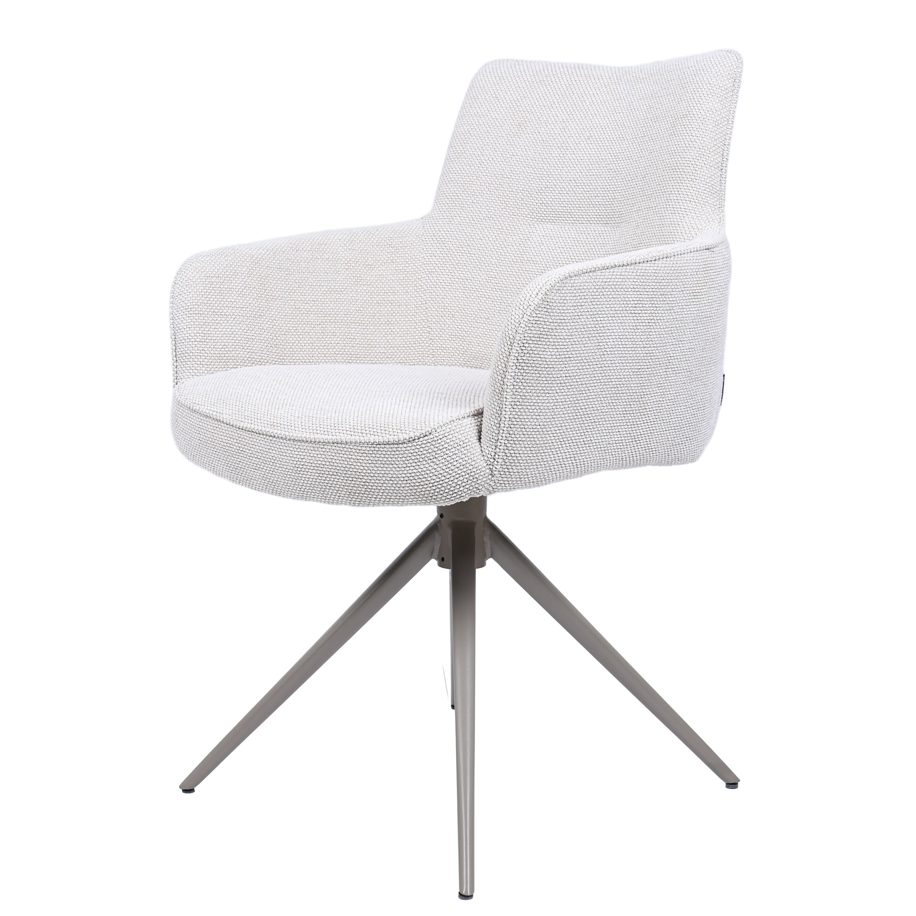 HelloChair HC10 Qube eetkamerstoel spinpoot beige Silent Cream