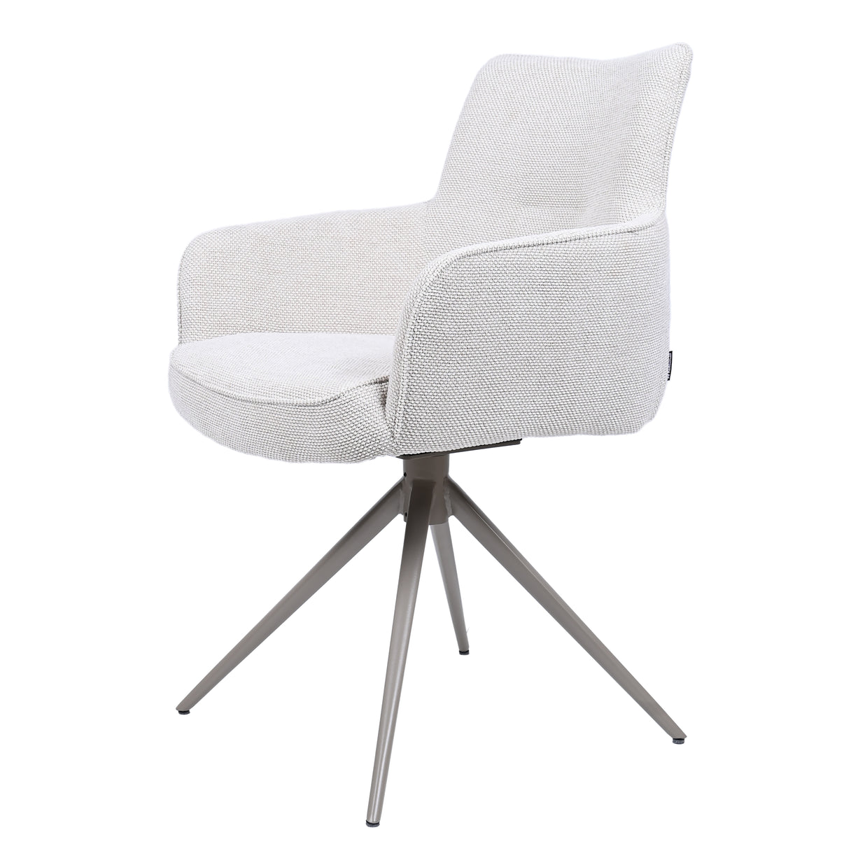 HelloChair HC10 Qube eetkamerstoel spinpoot beige Silent Cream