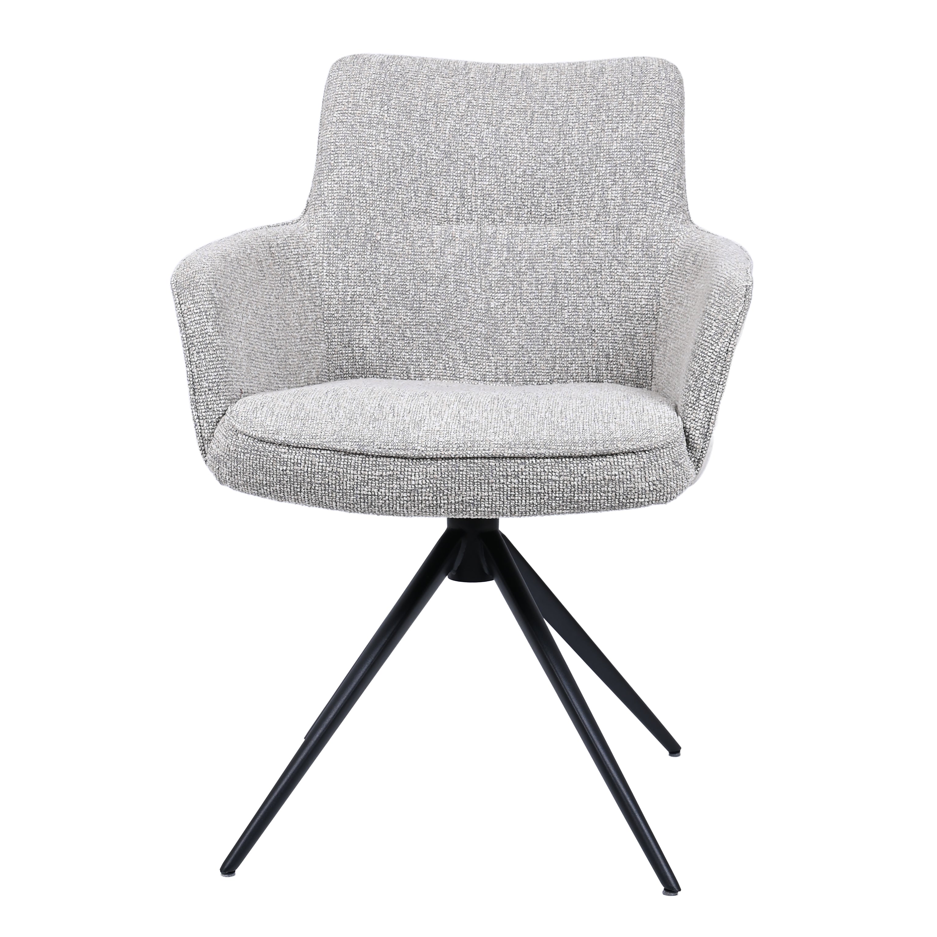 HelloChair HC10 Qube eetkamerstoel spinpoot zwart Lodge Clay/Challenge