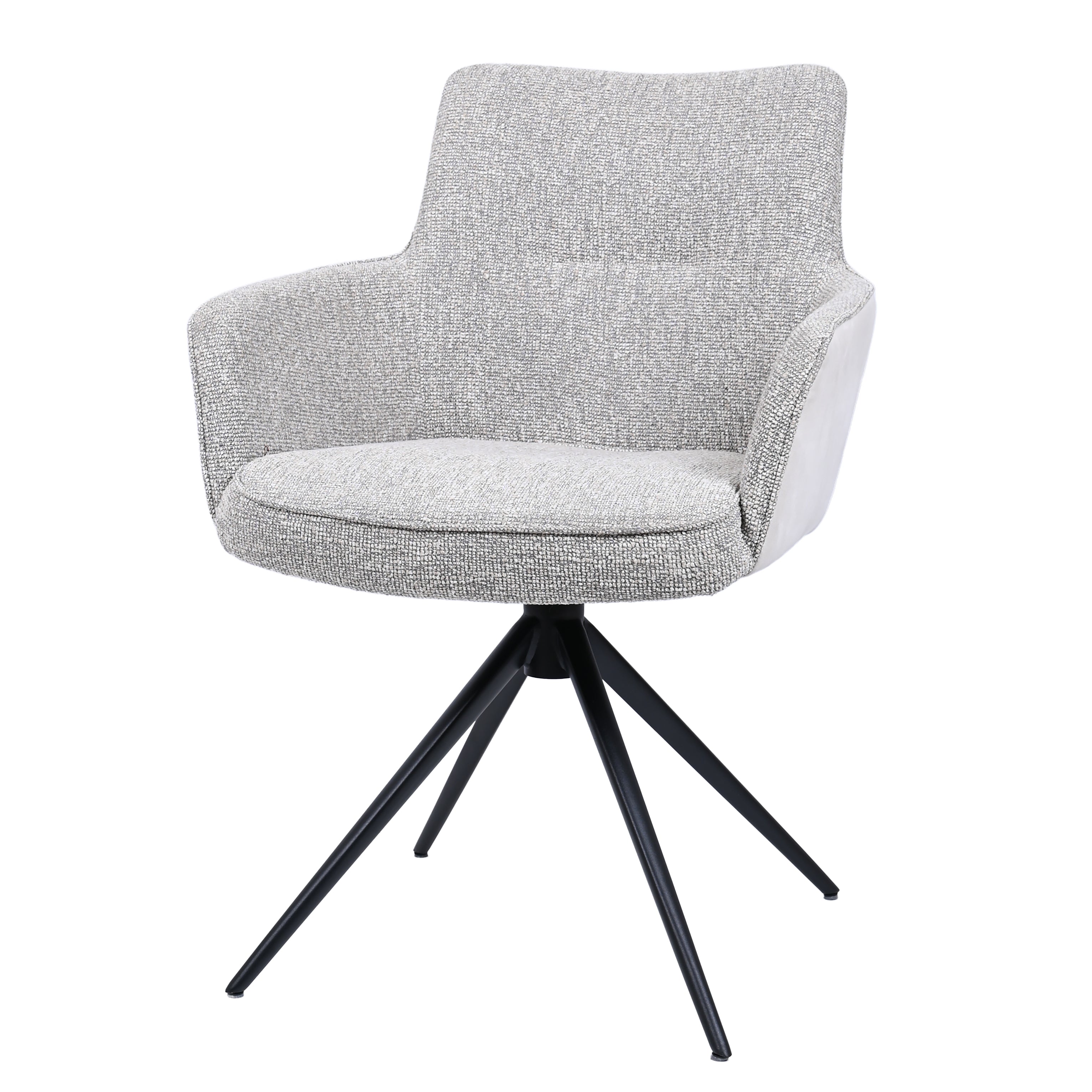 HelloChair HC10 Qube eetkamerstoel spinpoot zwart Lodge Clay/Challenge