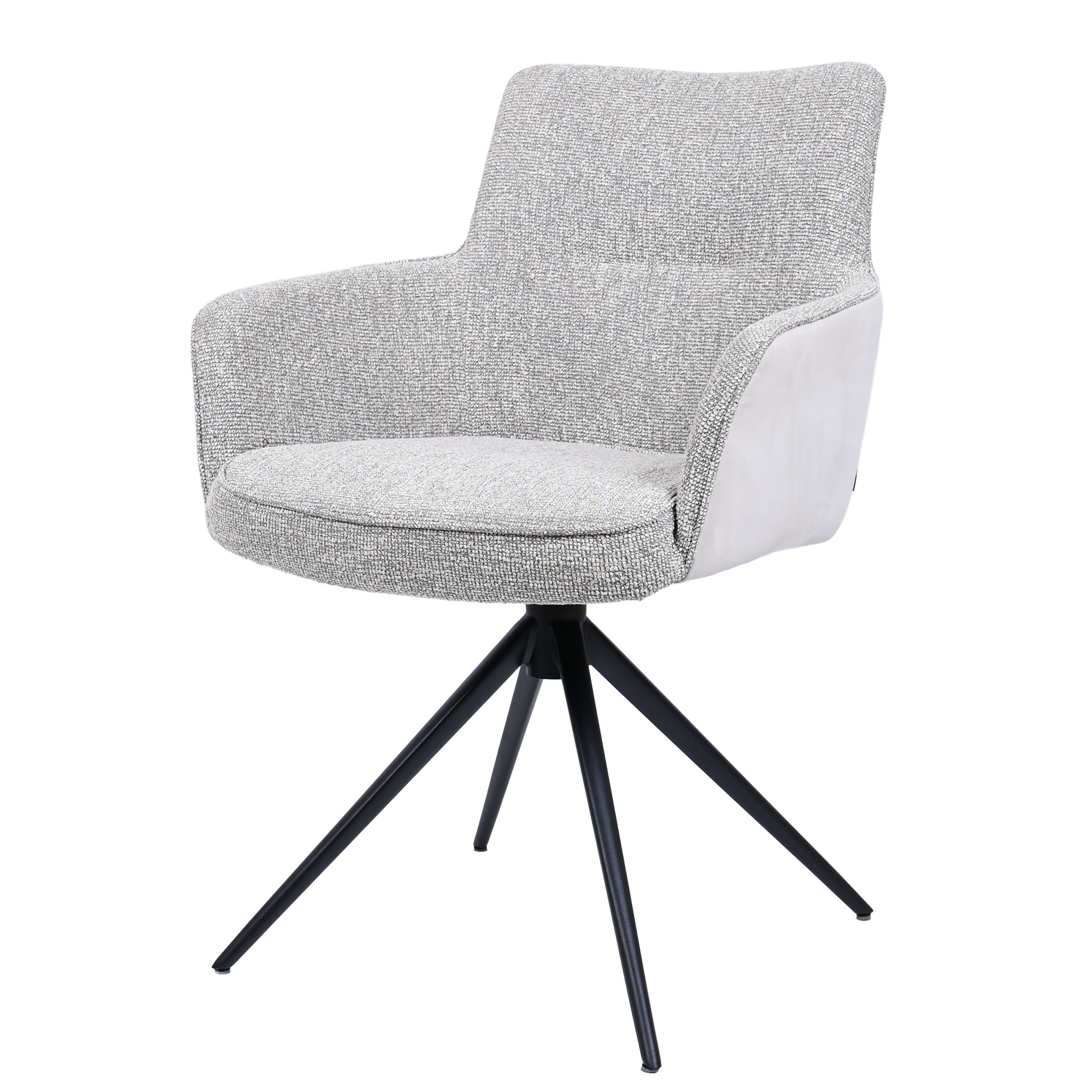 HelloChair HC10 Qube eetkamerstoel spinpoot zwart Lodge Clay/Challenge