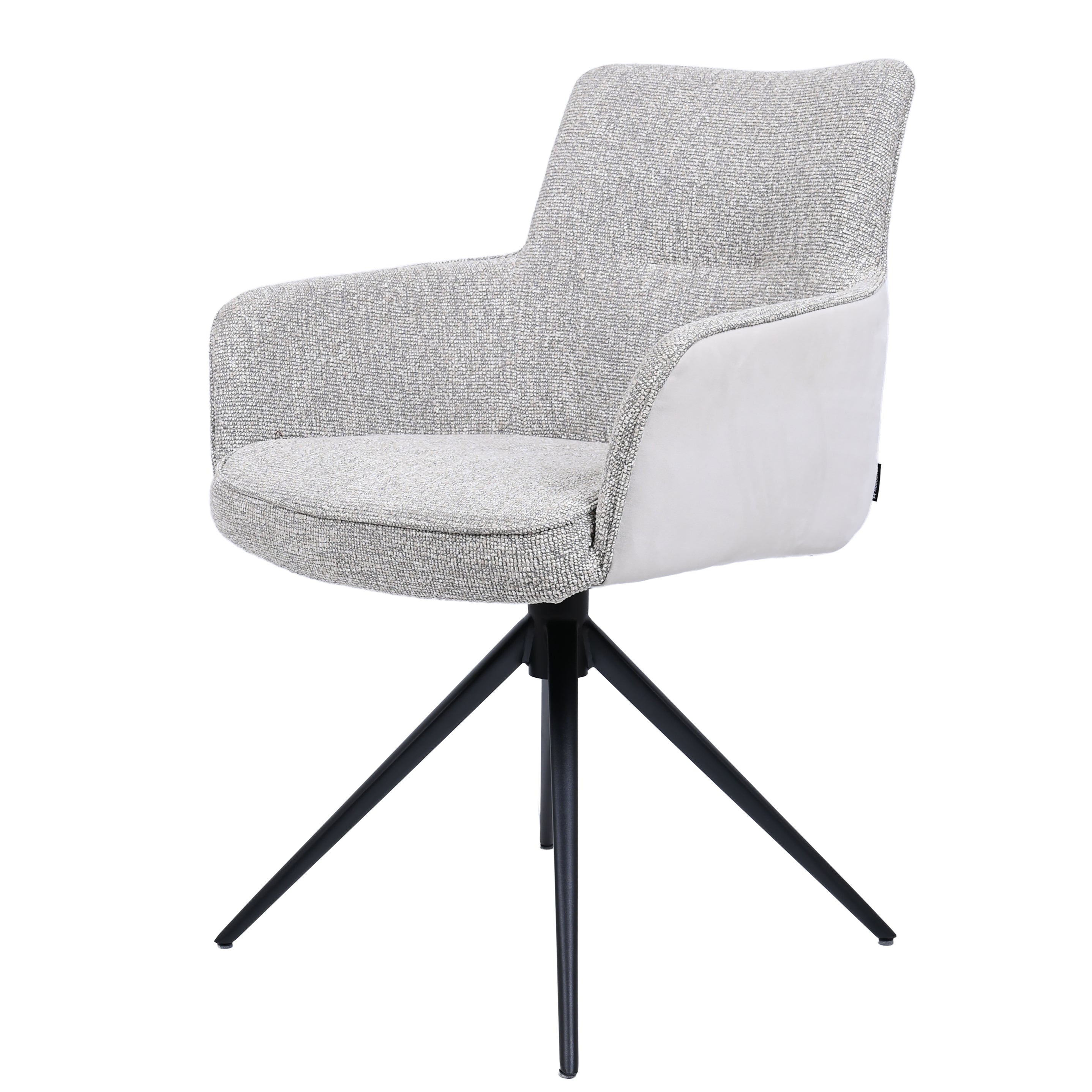 HelloChair HC10 Qube eetkamerstoel spinpoot zwart Lodge Clay/Challenge