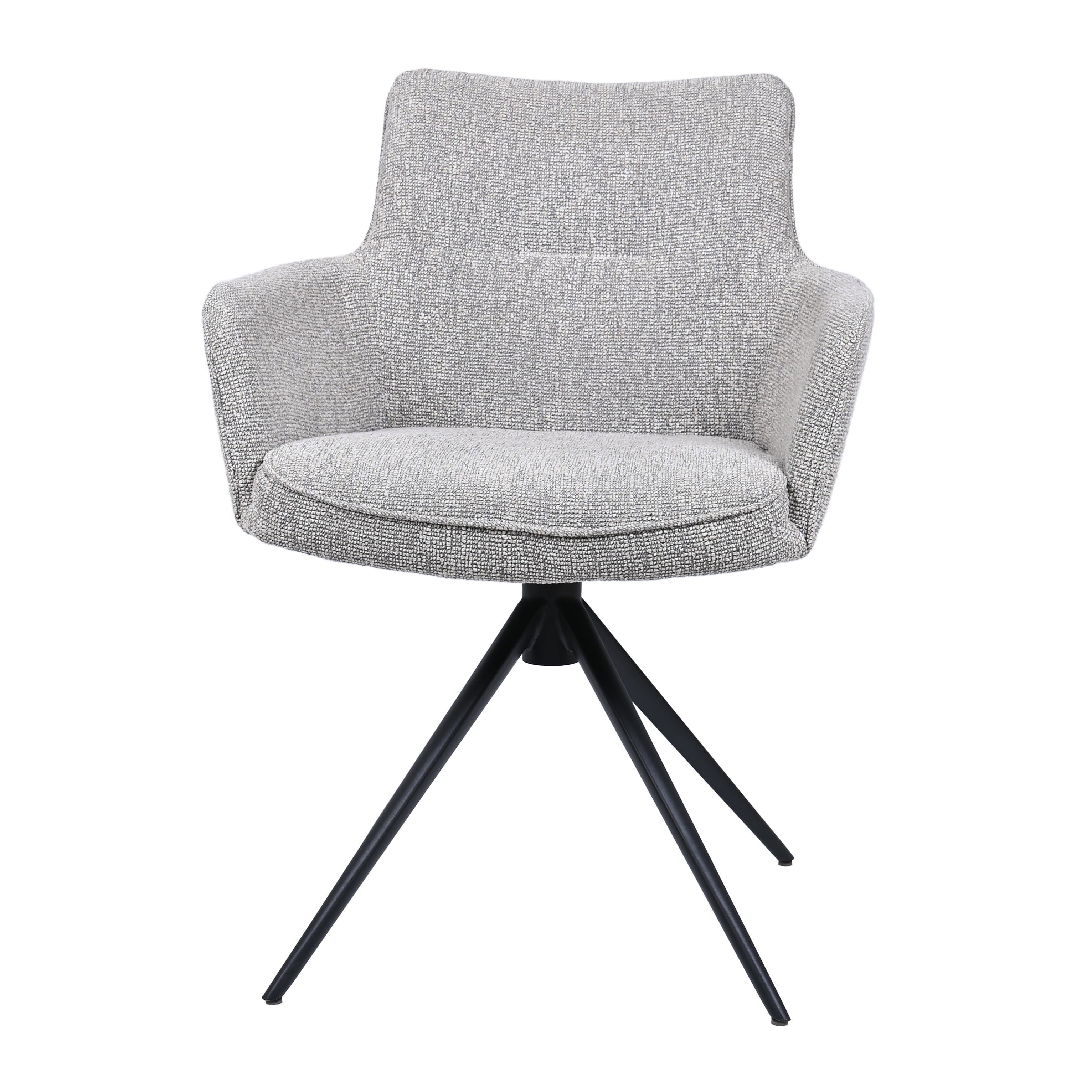 HelloChair HC10 Qube eetkamerstoel spinpoot zwart Lodge Clay