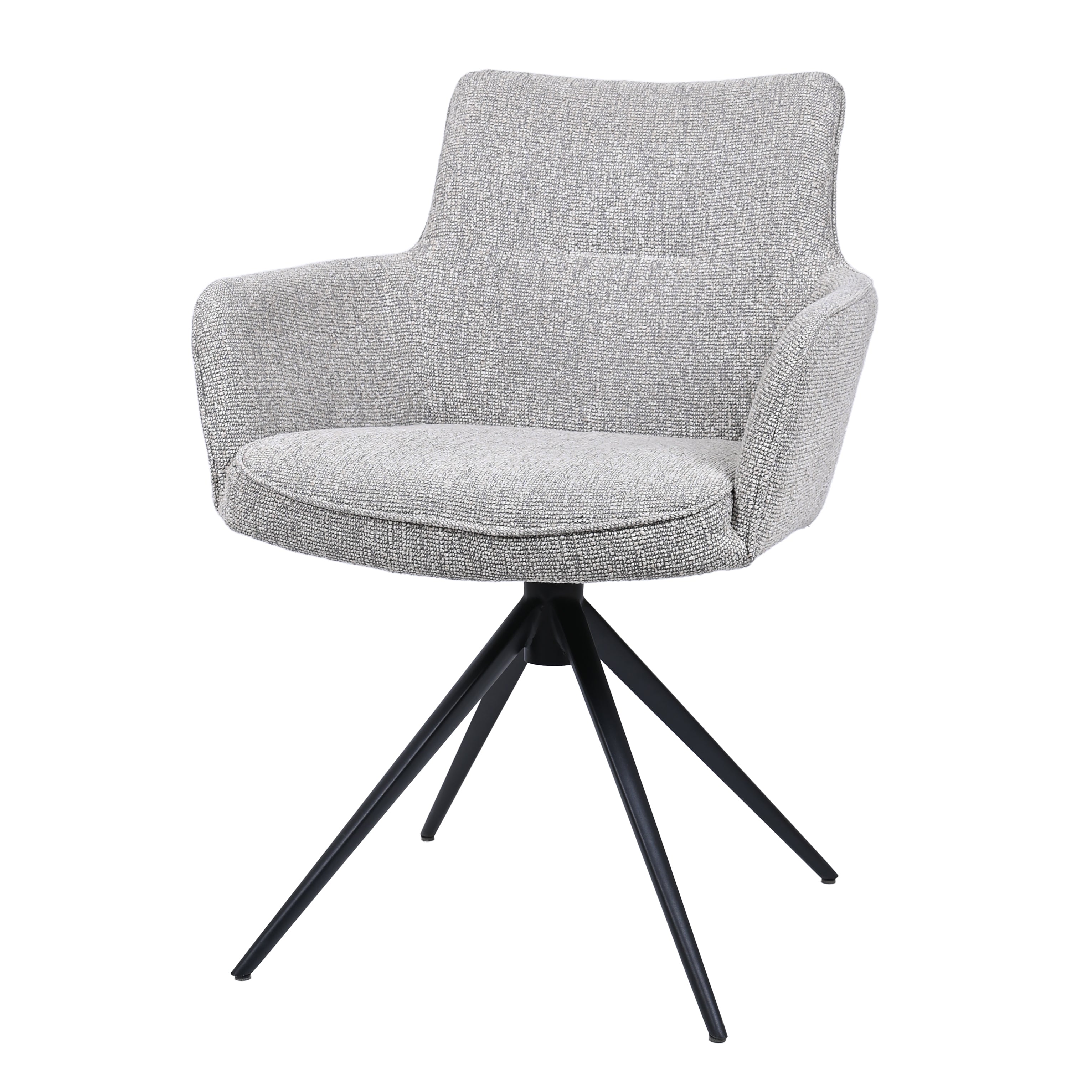 HelloChair HC10 Qube eetkamerstoel spinpoot zwart Lodge Clay