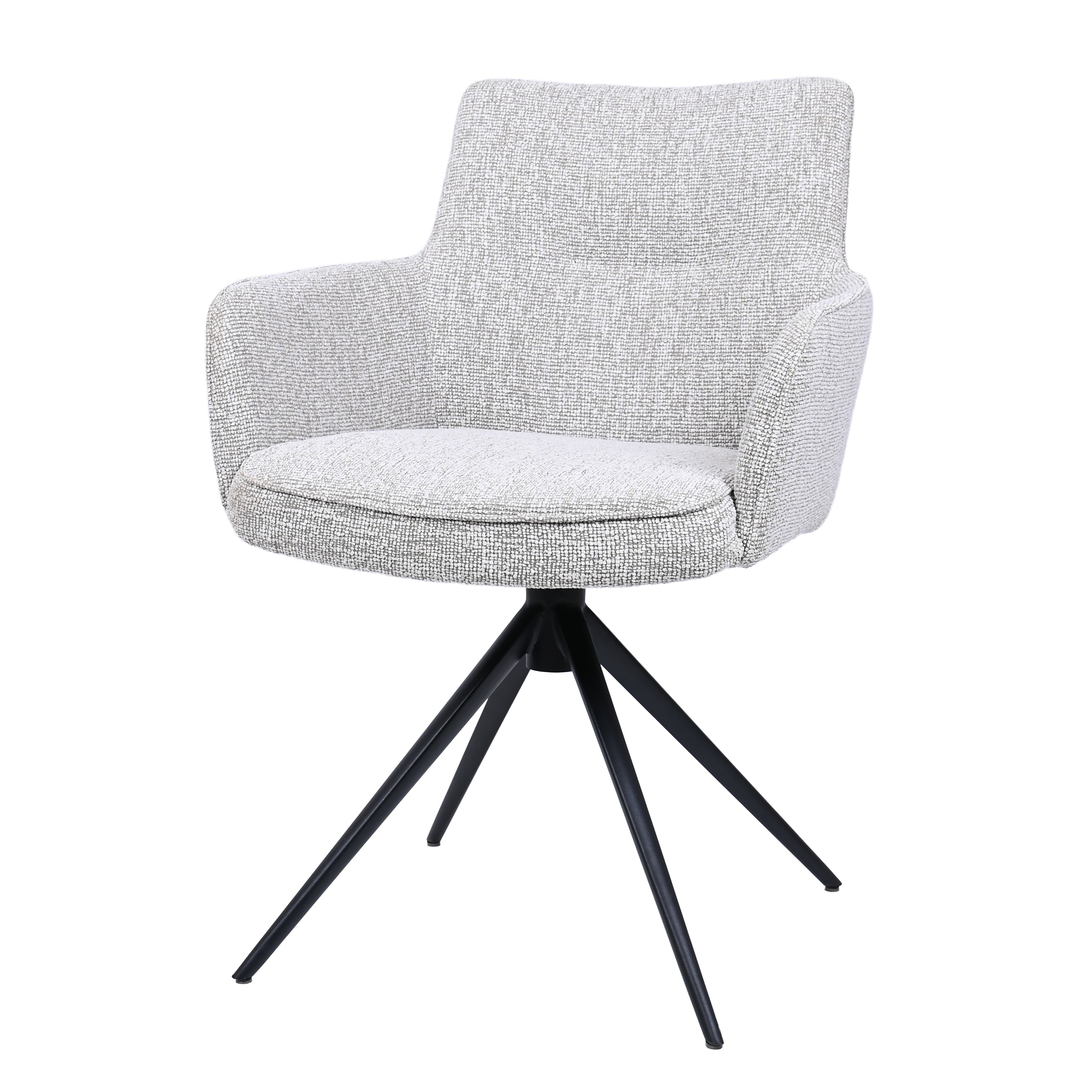 HelloChair HC10 Qube eetkamerstoel spinpoot zwart Lodge Natural
