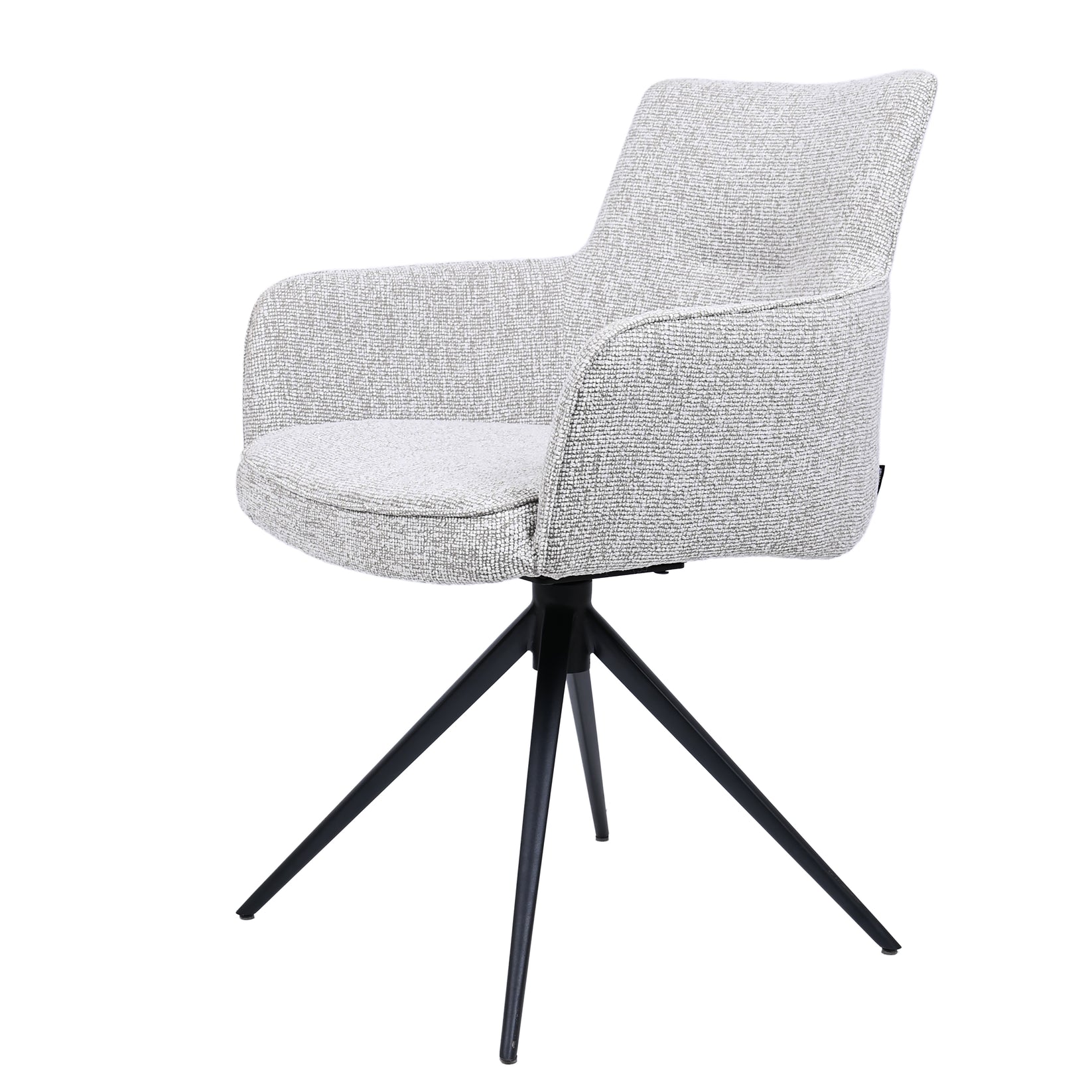 HelloChair HC10 Qube eetkamerstoel spinpoot zwart Lodge Natural