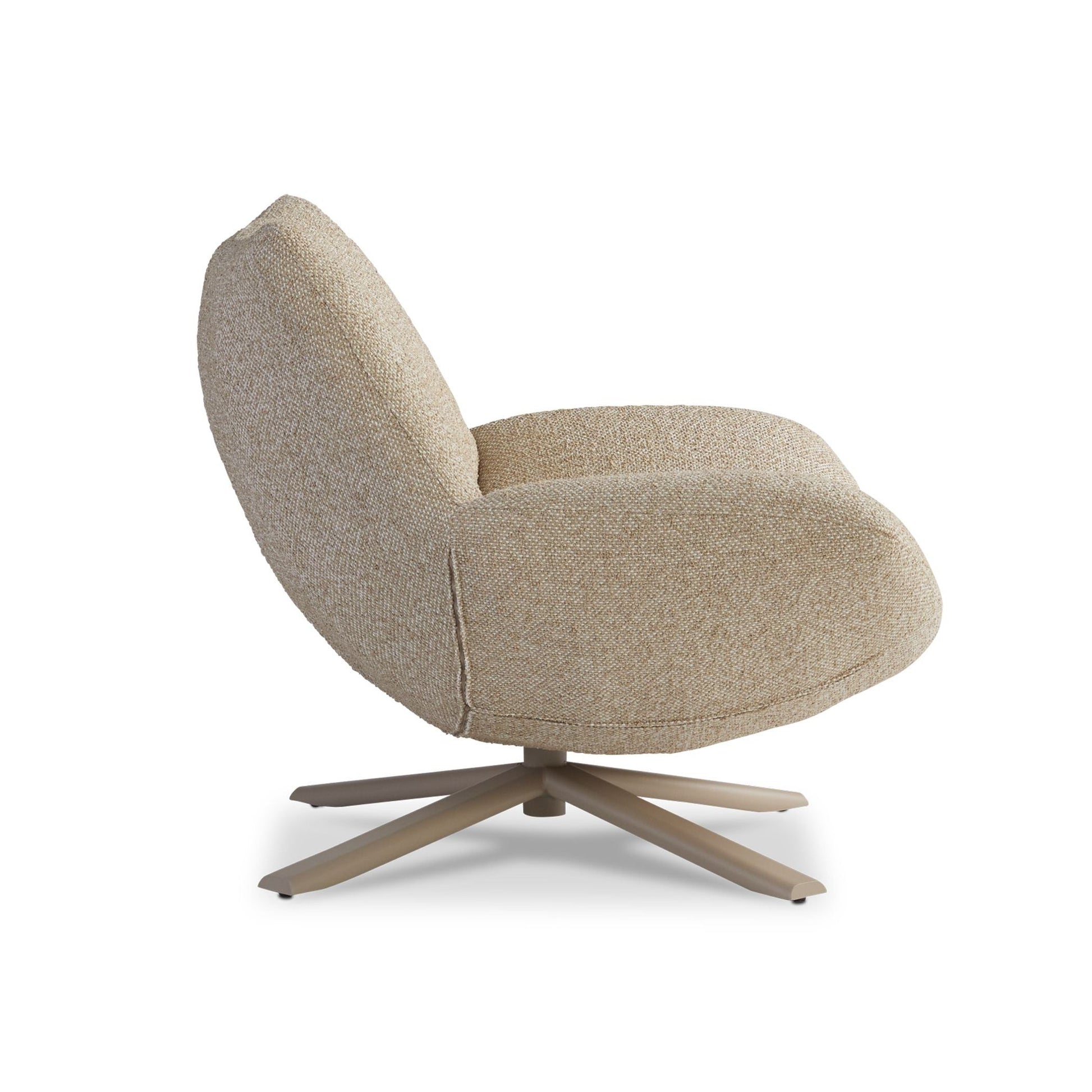 Dyyk Rocco fauteuil laag Twister Beige draai sand – HelloChair