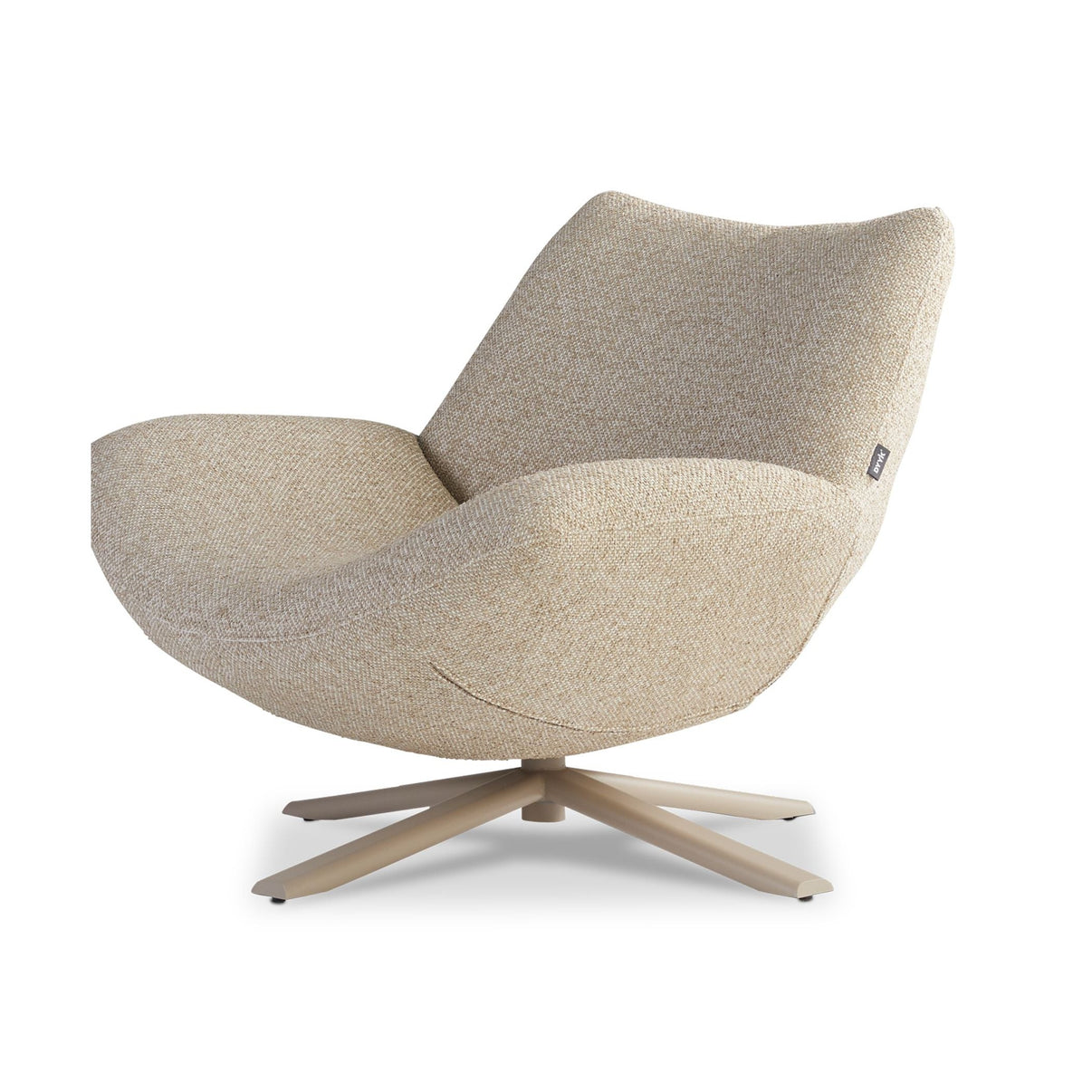 Dyyk Rocco fauteuil laag Twister Beige draai sand – HelloChair