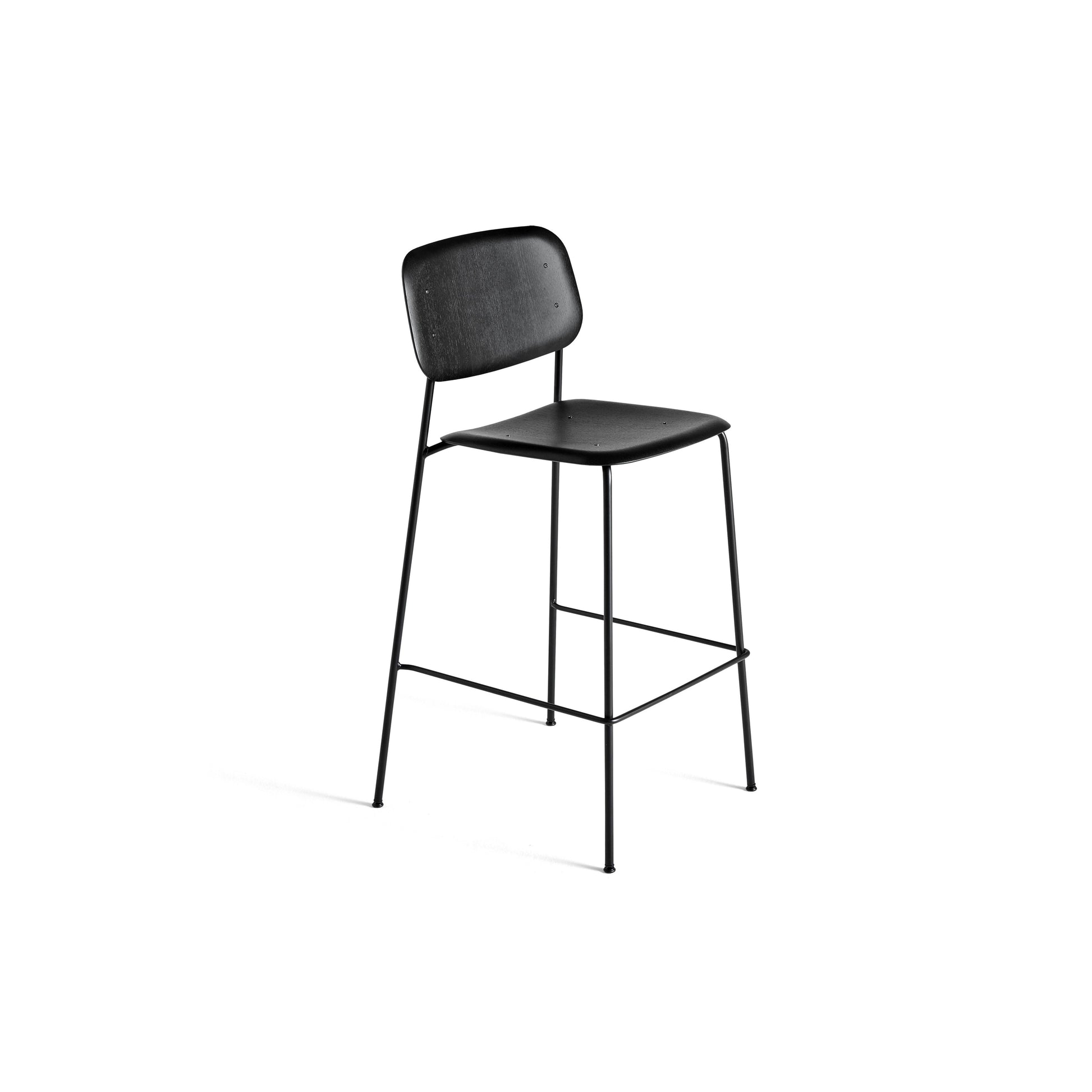 HAY Soft Edge 90 barkruk H75 gelakt eiken black – HelloChair