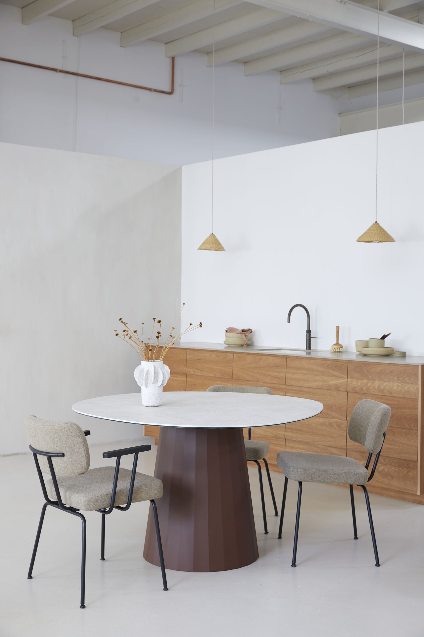 Dyyk Ted eetkamerstoel Portofino Brown White – HelloChair