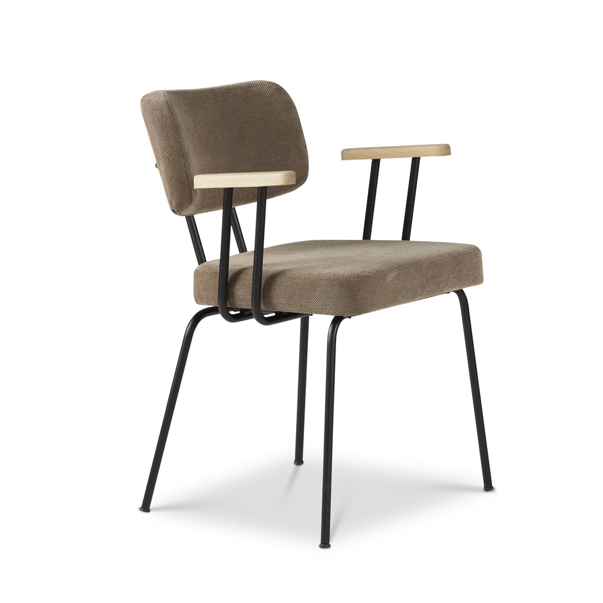 Dyyk Ted eetkamerstoel arm Portofino Brown Groove Black – HelloChair
