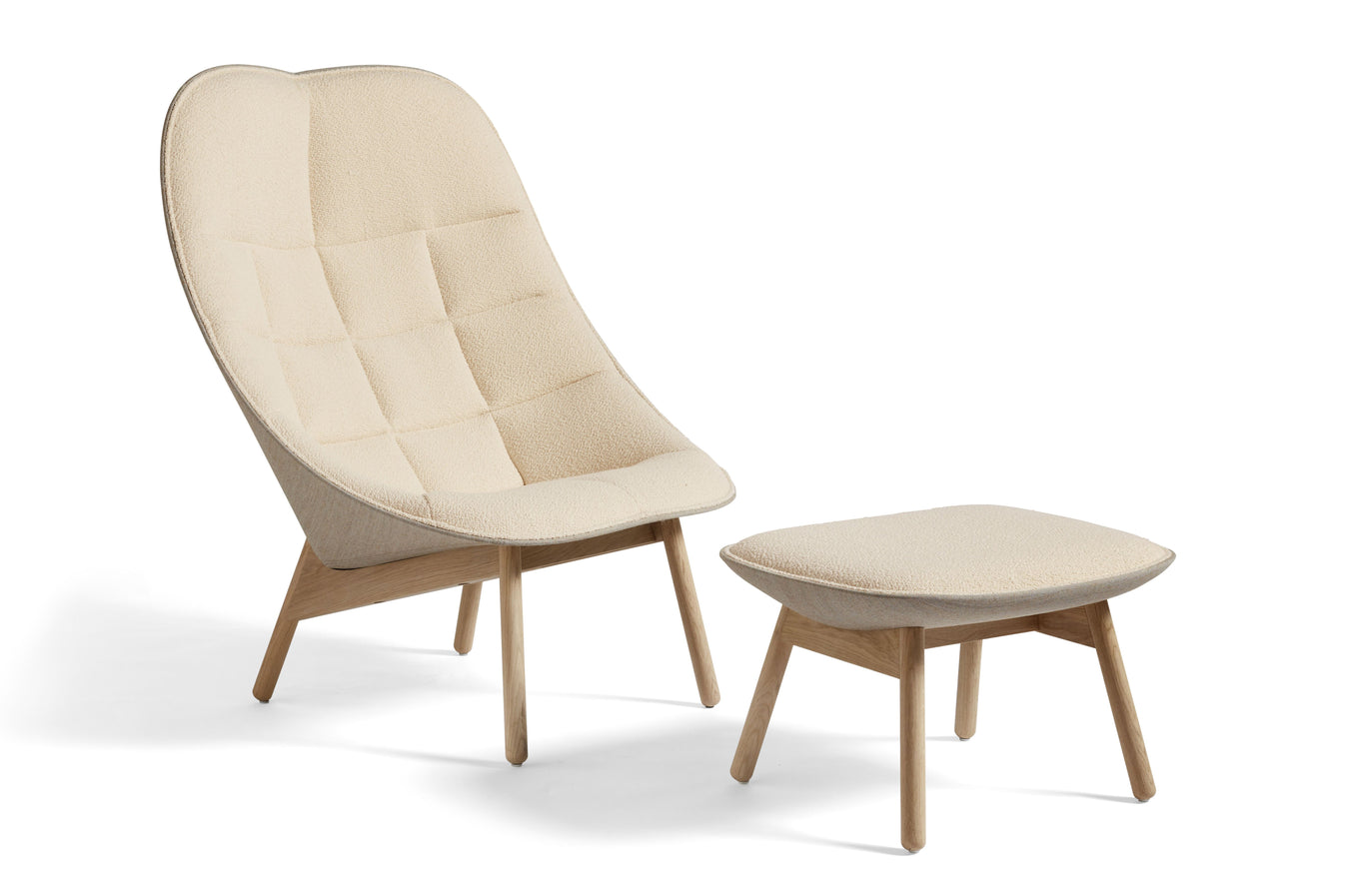 HAY Uchiwa ottoman duo stoffering beige – HelloChair