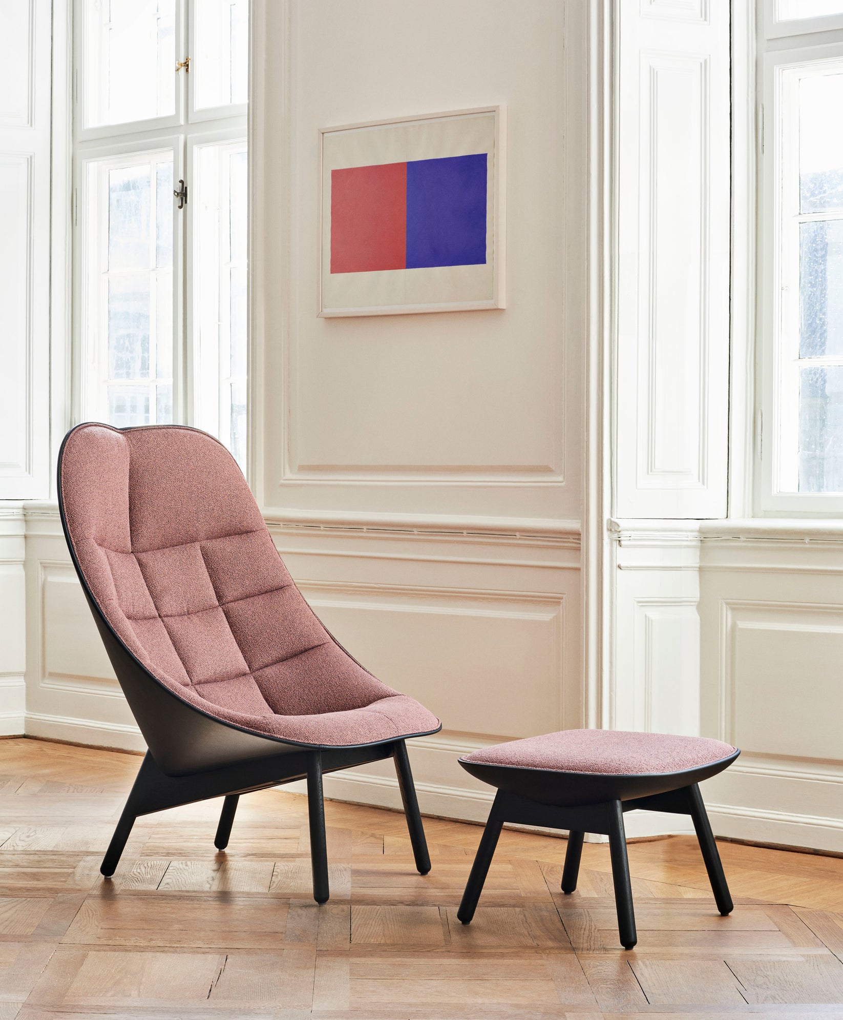 HAY Uchiwa ottoman duo stoffering lichtgrijs – HelloChair