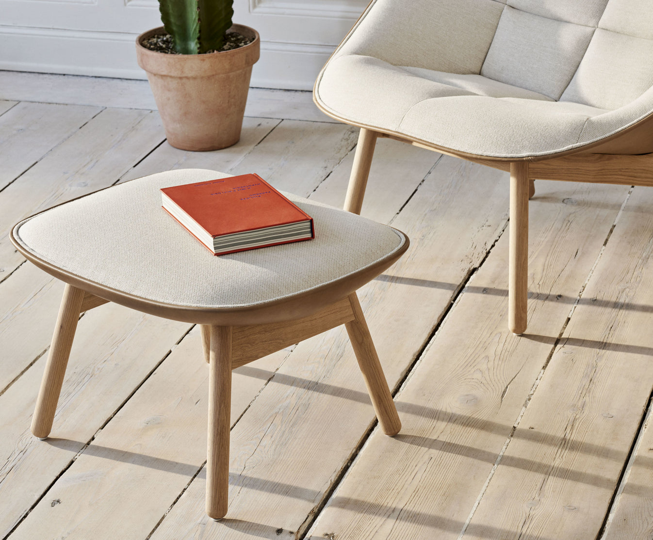 HAY Uchiwa ottoman duo stoffering beige – HelloChair