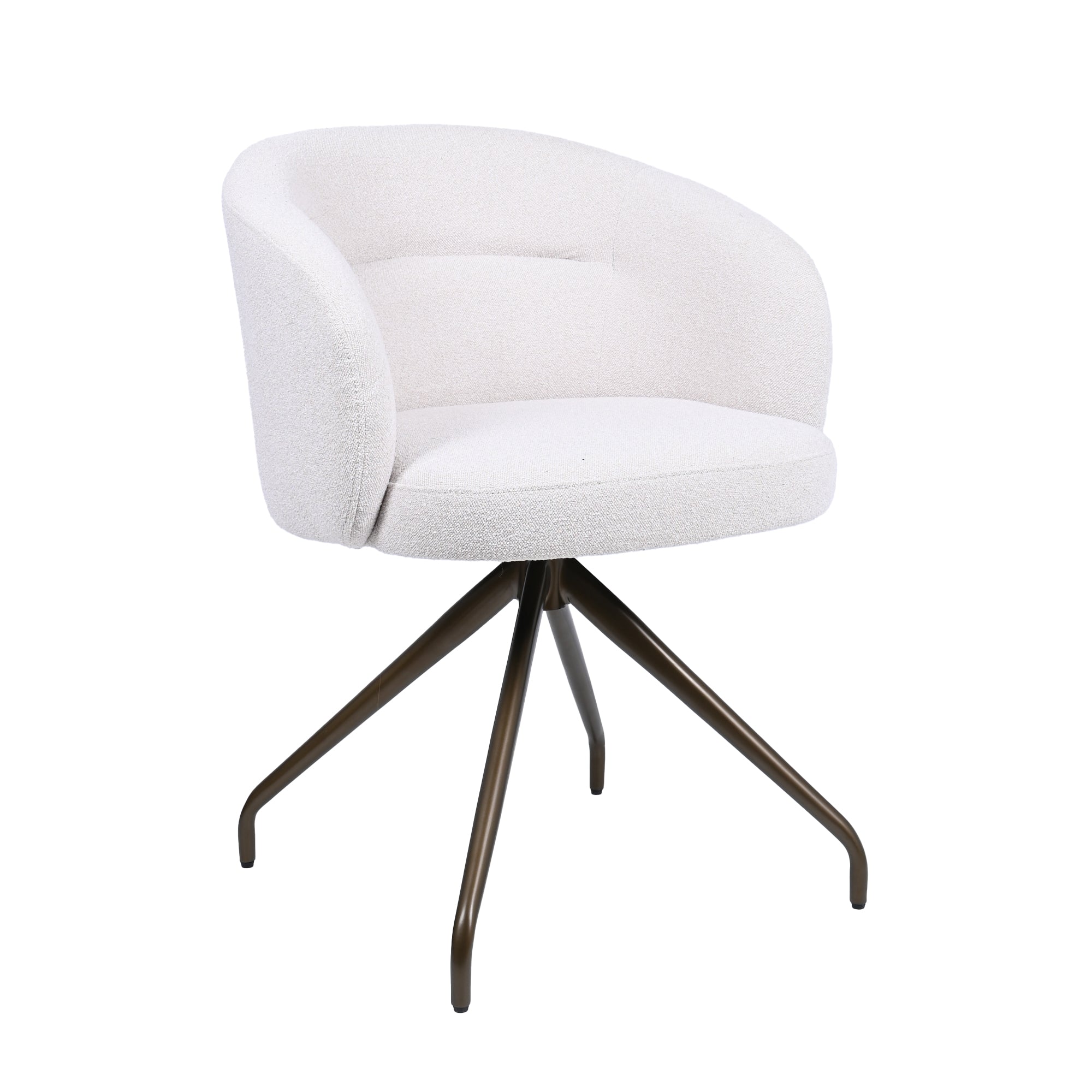 HelloChair HC06 Suskin eetkamerstoel Lake Cream spinpoot anodic brown