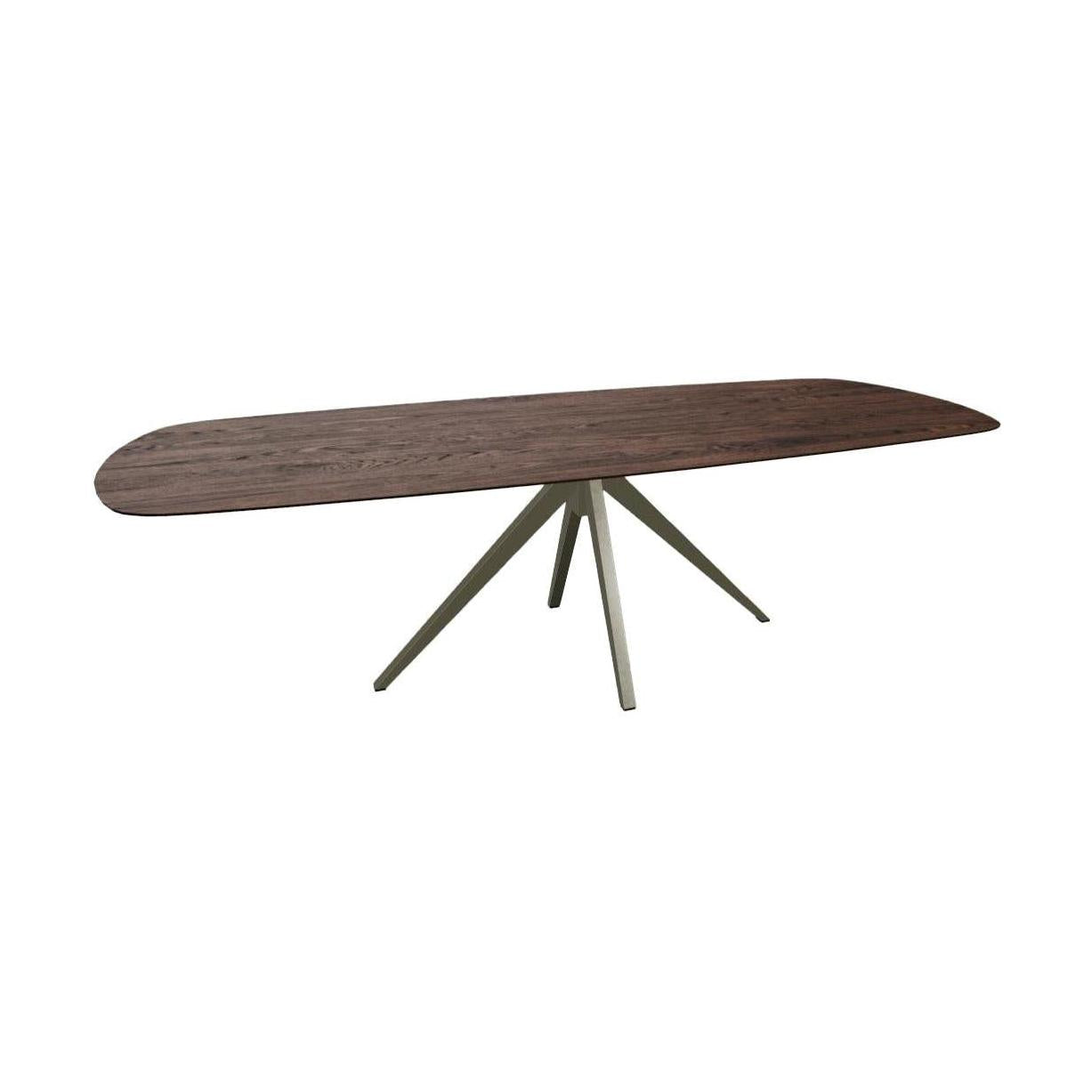 HelloTable Mido eettafel Deens Ovaal 250x100 cm eiken dark stained mag – HelloChair