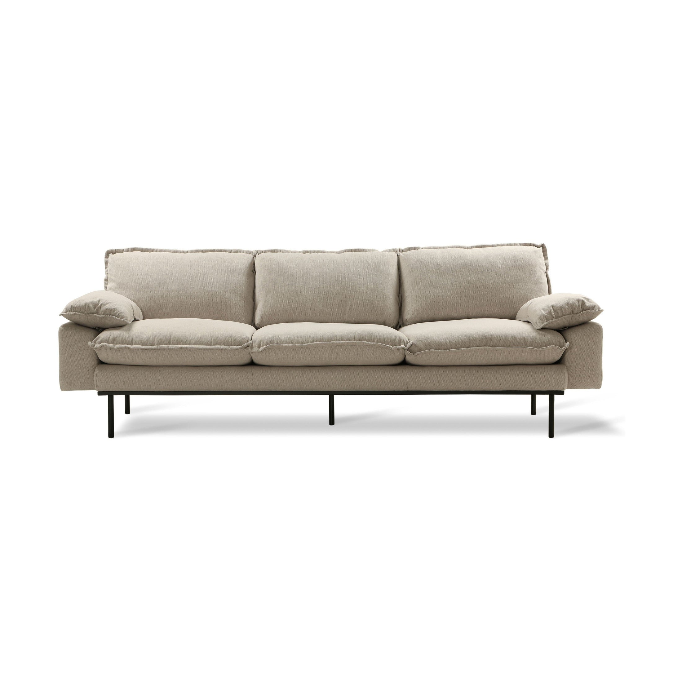 HKliving Retro bank 4-zits Cosy Beige – HelloChair