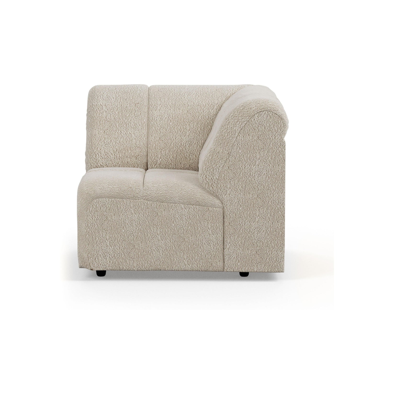 HKliving Wave bank corner Boucle Cream – HelloChair