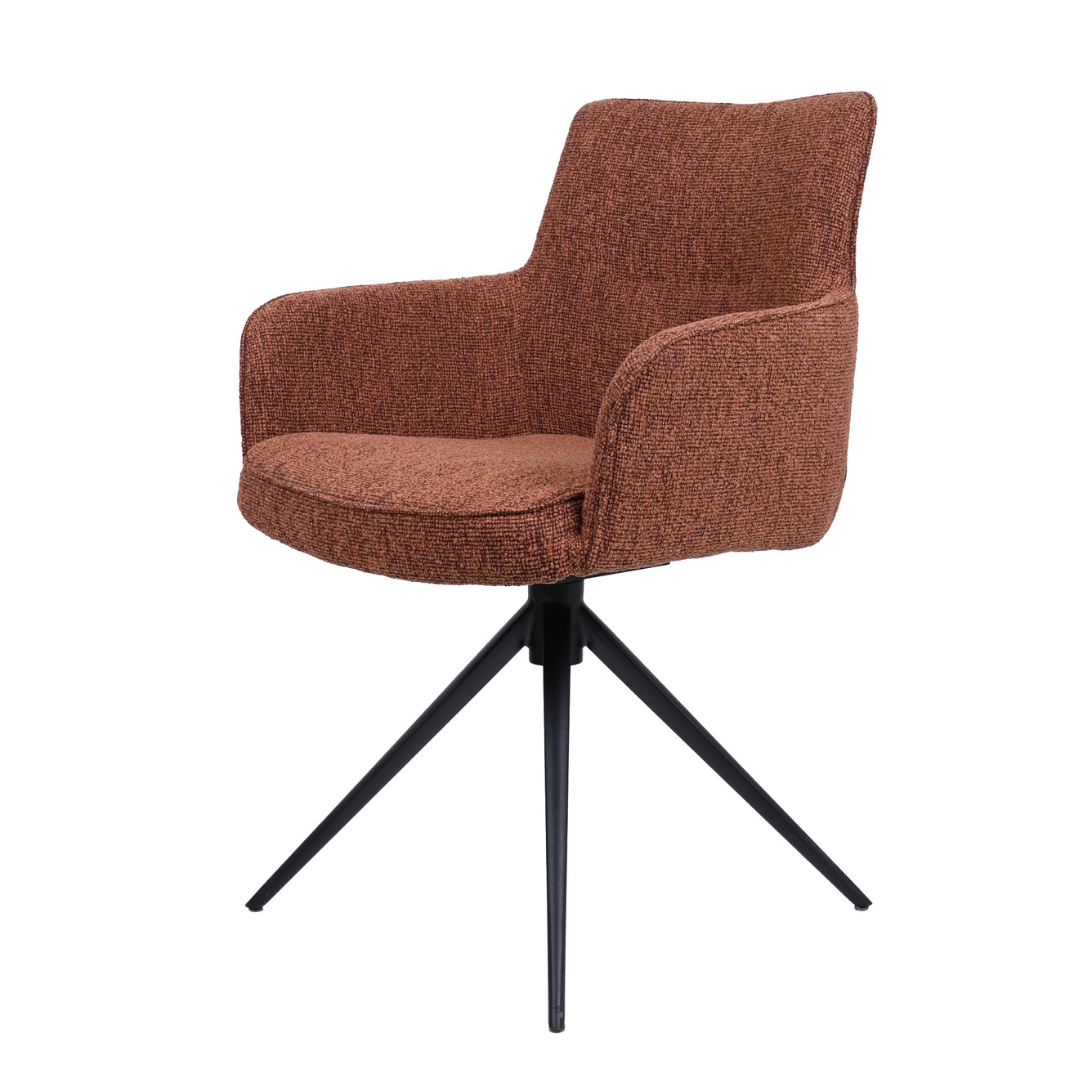 HelloChair HC10 Qube eetkamerstoel spinpoot zwart Lodge Hazel