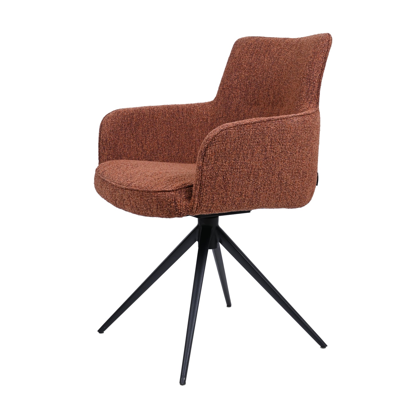 HelloChair HC10 Qube eetkamerstoel spinpoot zwart Lodge Hazel