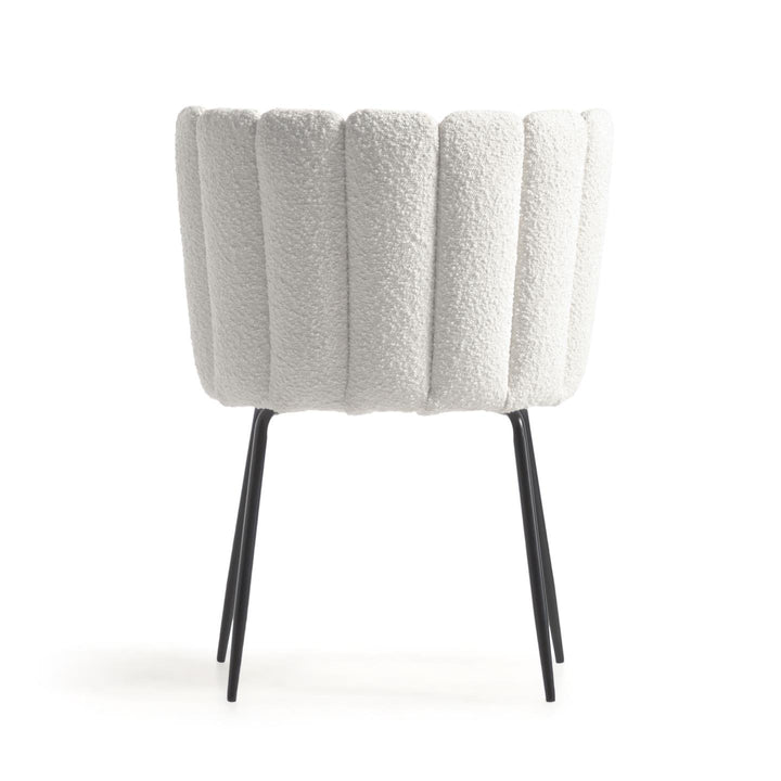 Kave Home Aniela eetkamerstoel fleece Wit – HelloChair