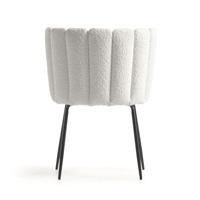 Kave Home Aniela eetkamerstoel wit fleece – HelloChair