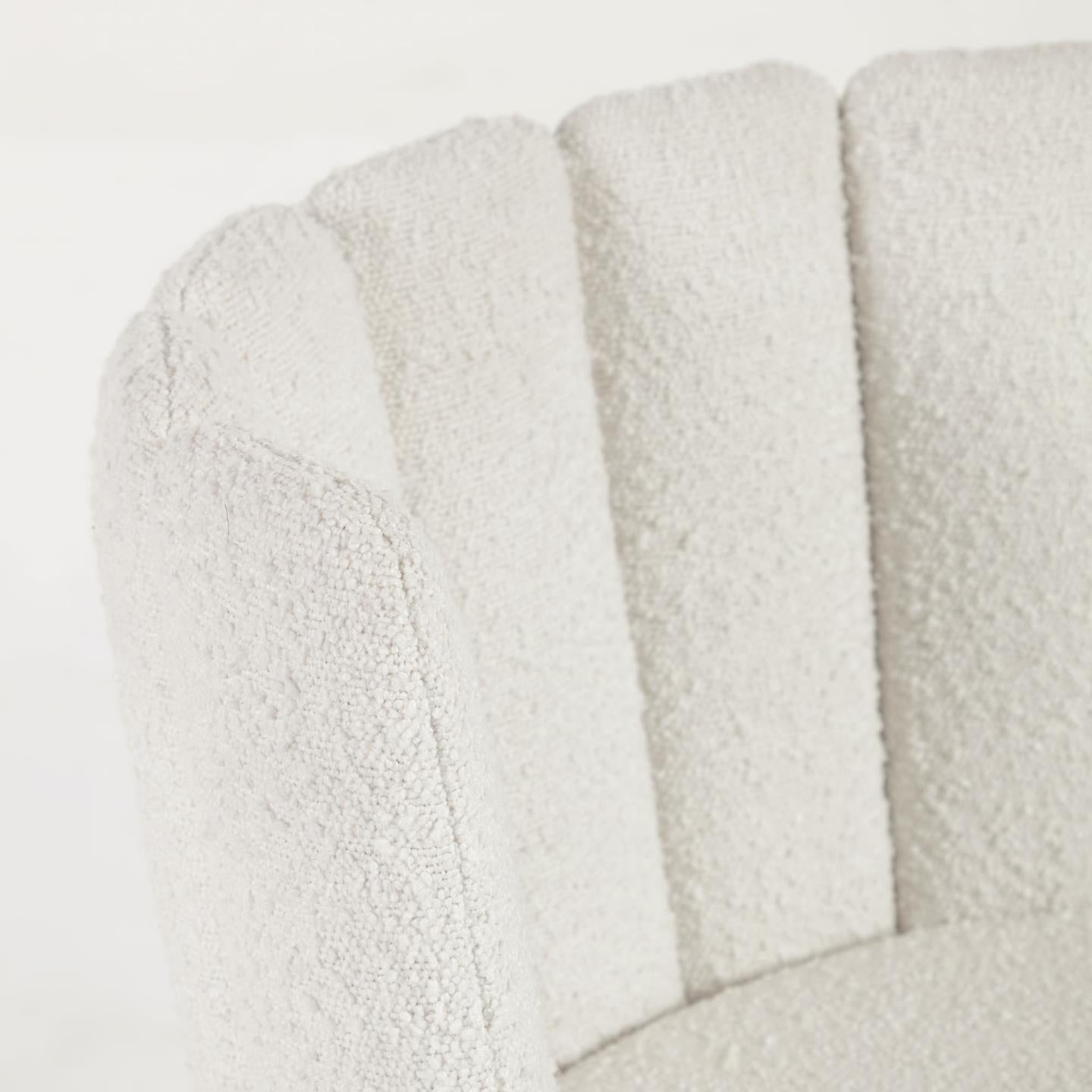 Kave Home Aniela eetkamerstoel wit fleece – HelloChair