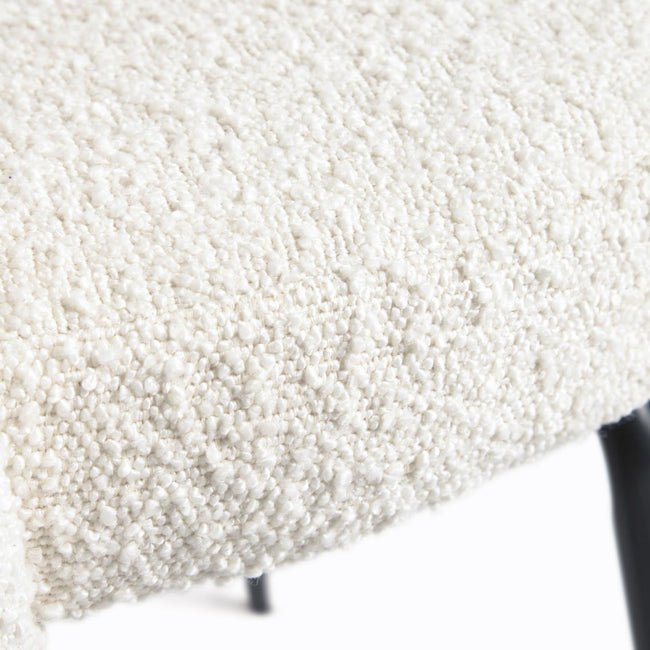 Kave Home Aniela eetkamerstoel wit fleece – HelloChair