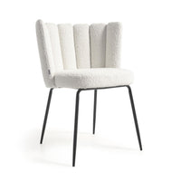 Kave Home Aniela eetkamerstoel wit fleece – HelloChair
