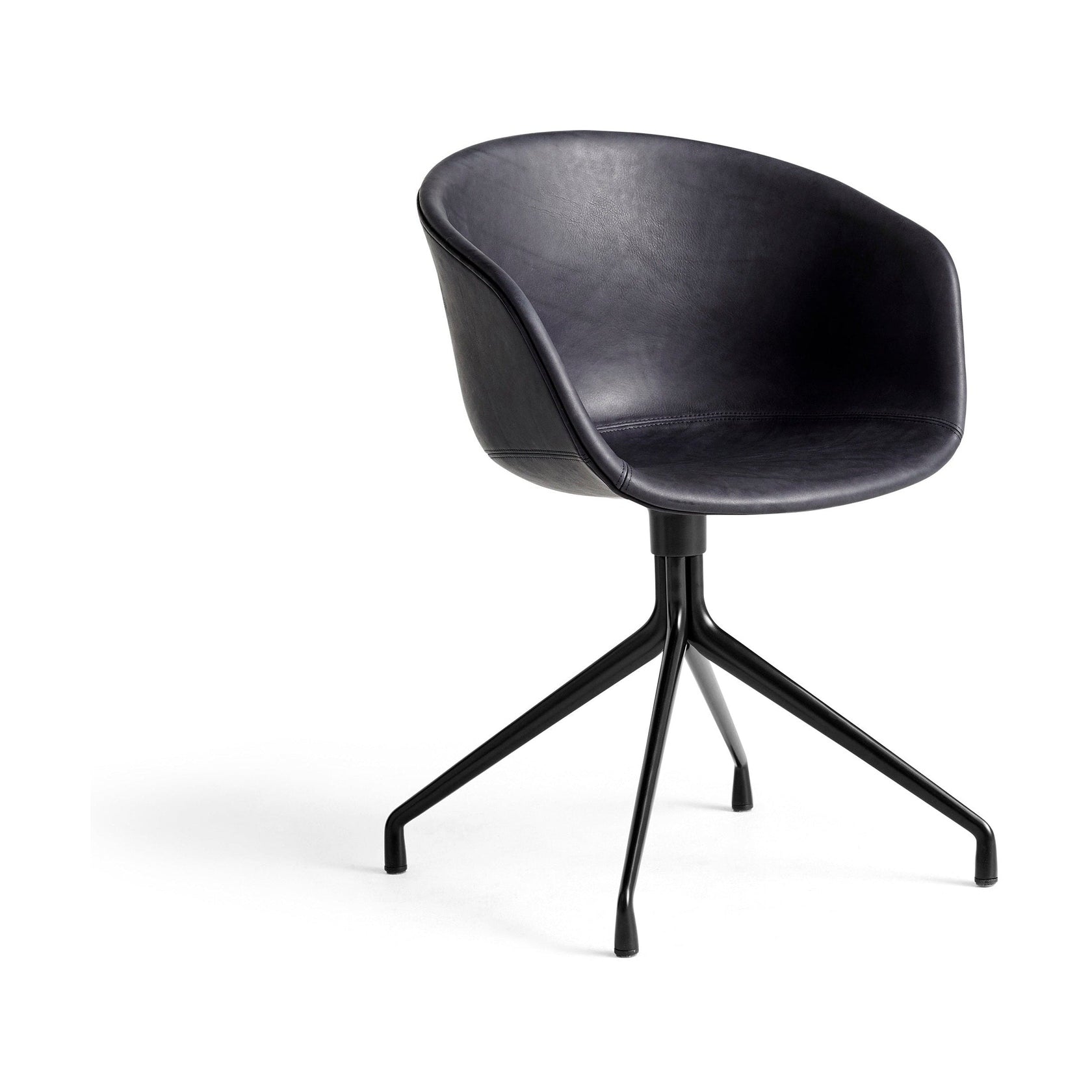 HAY About a Chair AAC 21 eetkamerstoel black swivel leer Sense Black ...