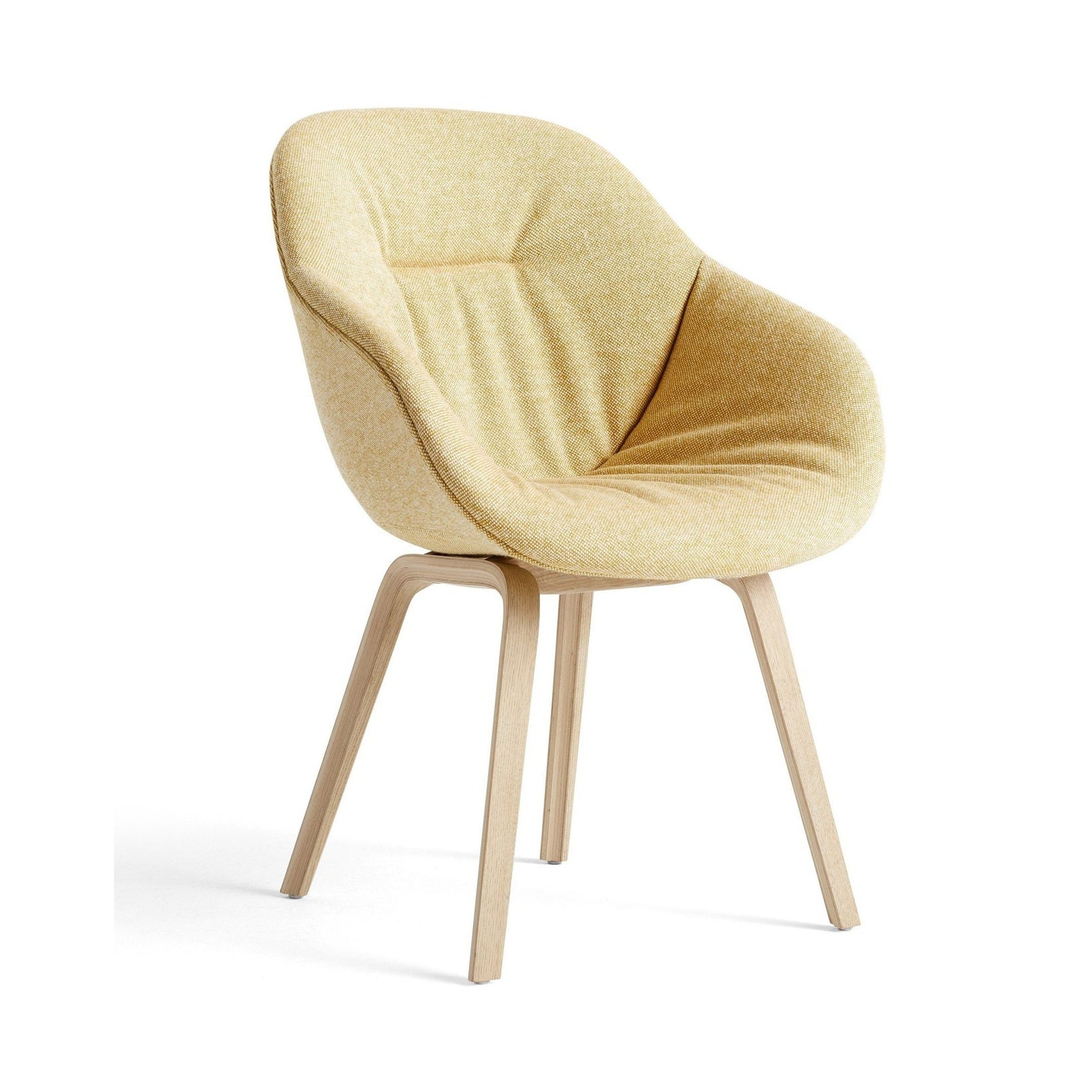 HAY About a Chair AAC 123 Soft eiken gestoffeerd Hallingdal 407 geel ...