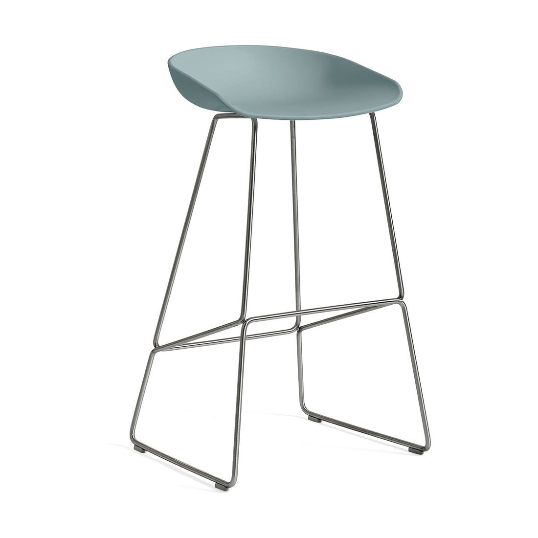HAY About a Stool AAS 38 barkruk H75 Dusty Blue RVS – HelloChair
