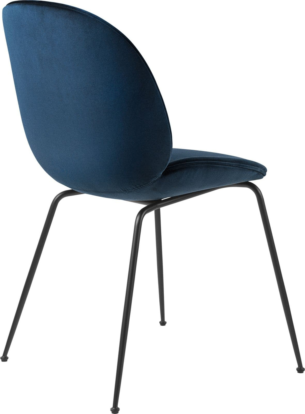 Gubi Beetle eetkamerstoel zwart staal gestoffeerd Dandy 602 – HelloChair