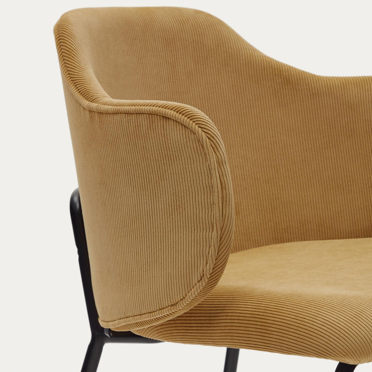 Kave Home Yunia eetkamerstoel Corduroy Mustard – HelloChair